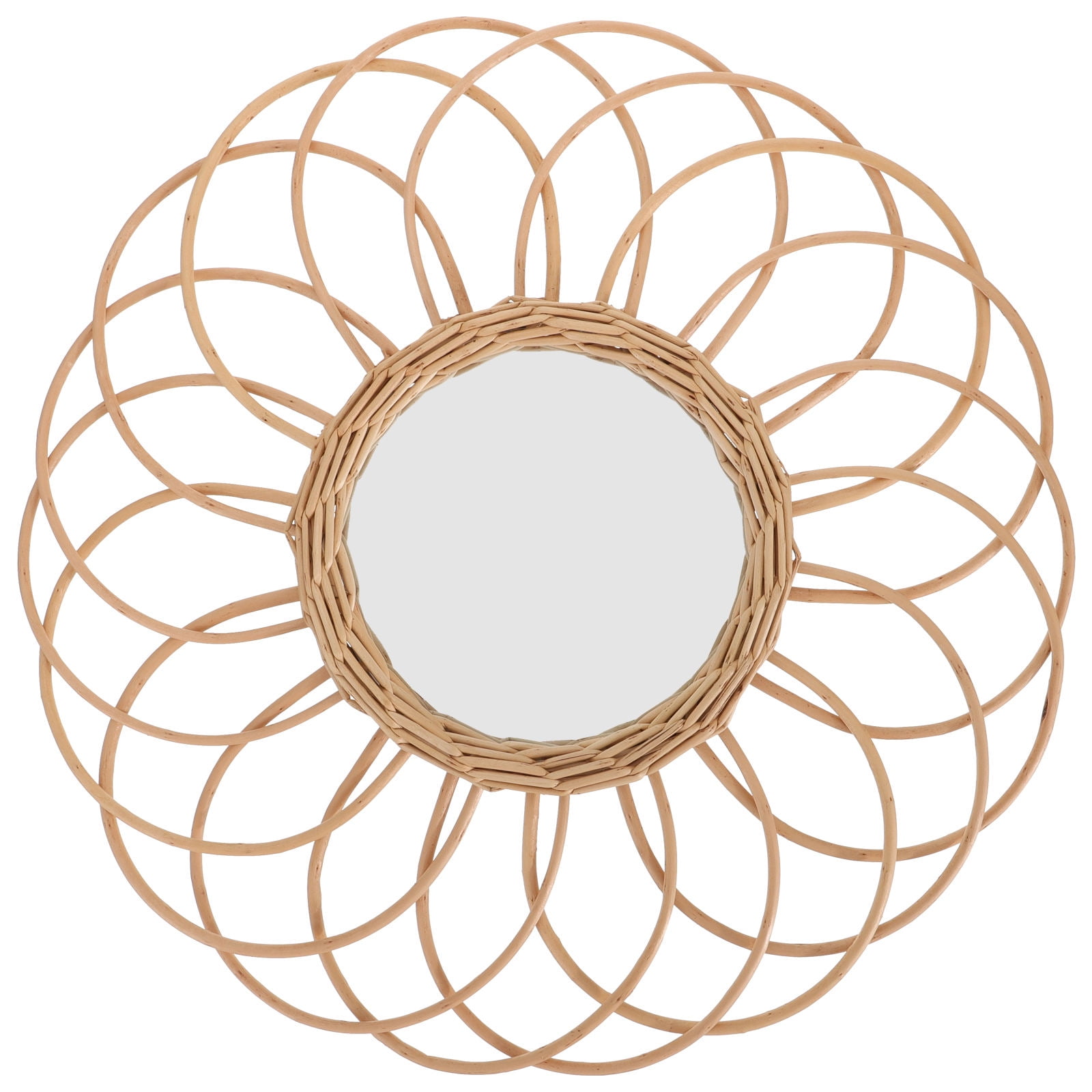 PBPBOX Decorative Mirror Woven Style Khaki 1Pcs - Walmart.com