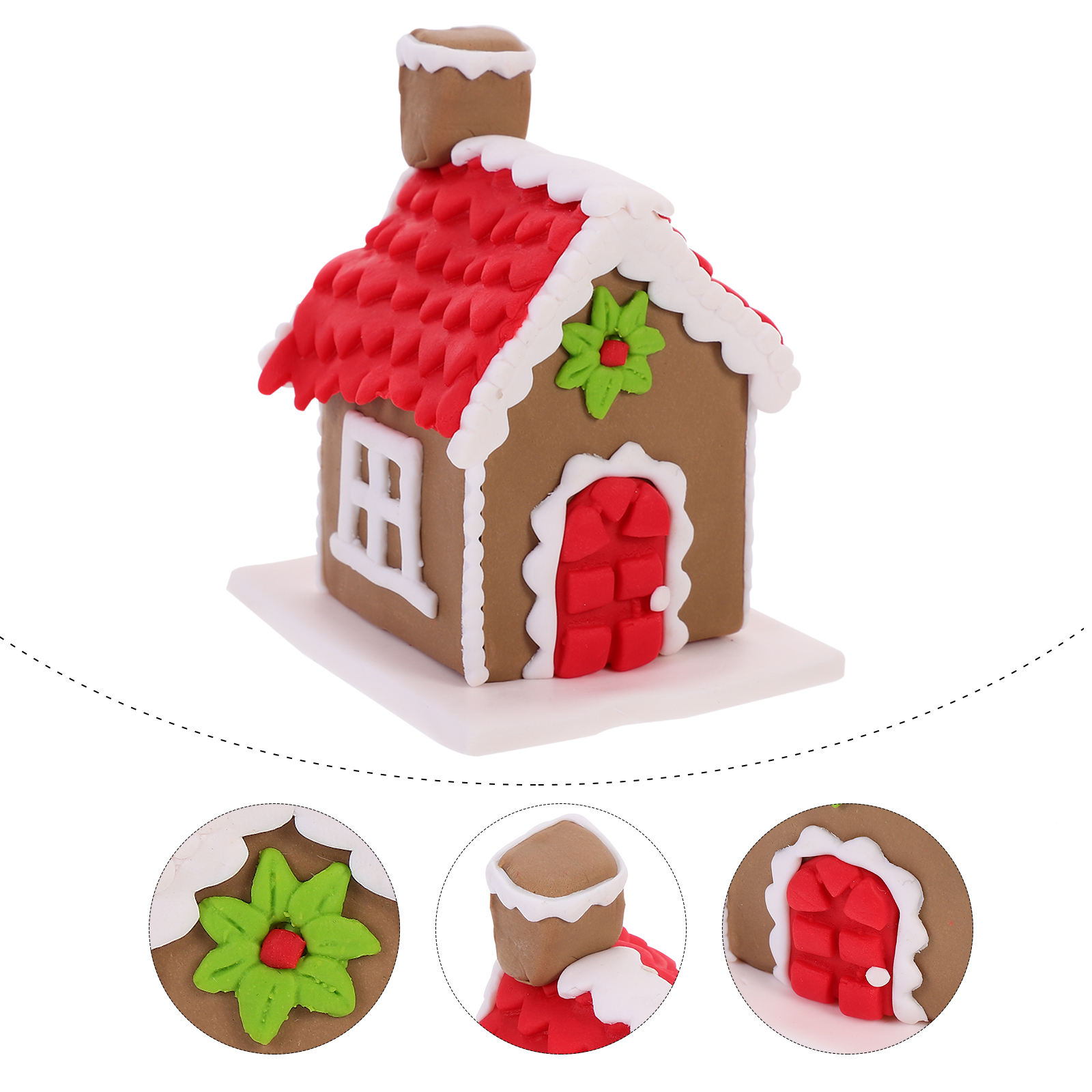 PBPBOX 1Set Cartoon Clay Sculpture House Shaped Adornment for Room ...
