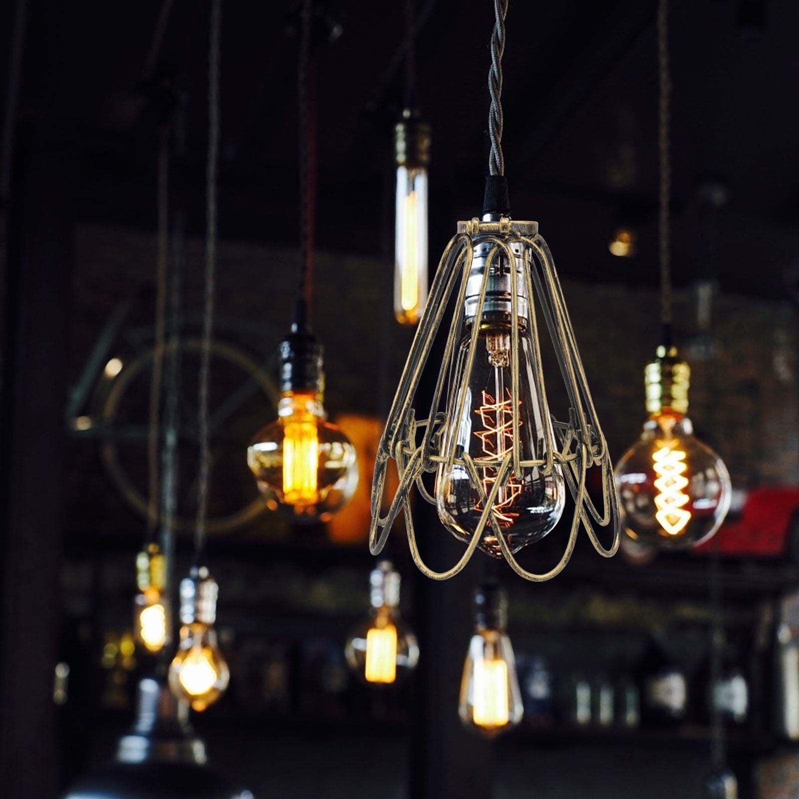 PBPBOX 1Set Decorative Lampshade Iron Black Metal Lamp Shade Vintage ...