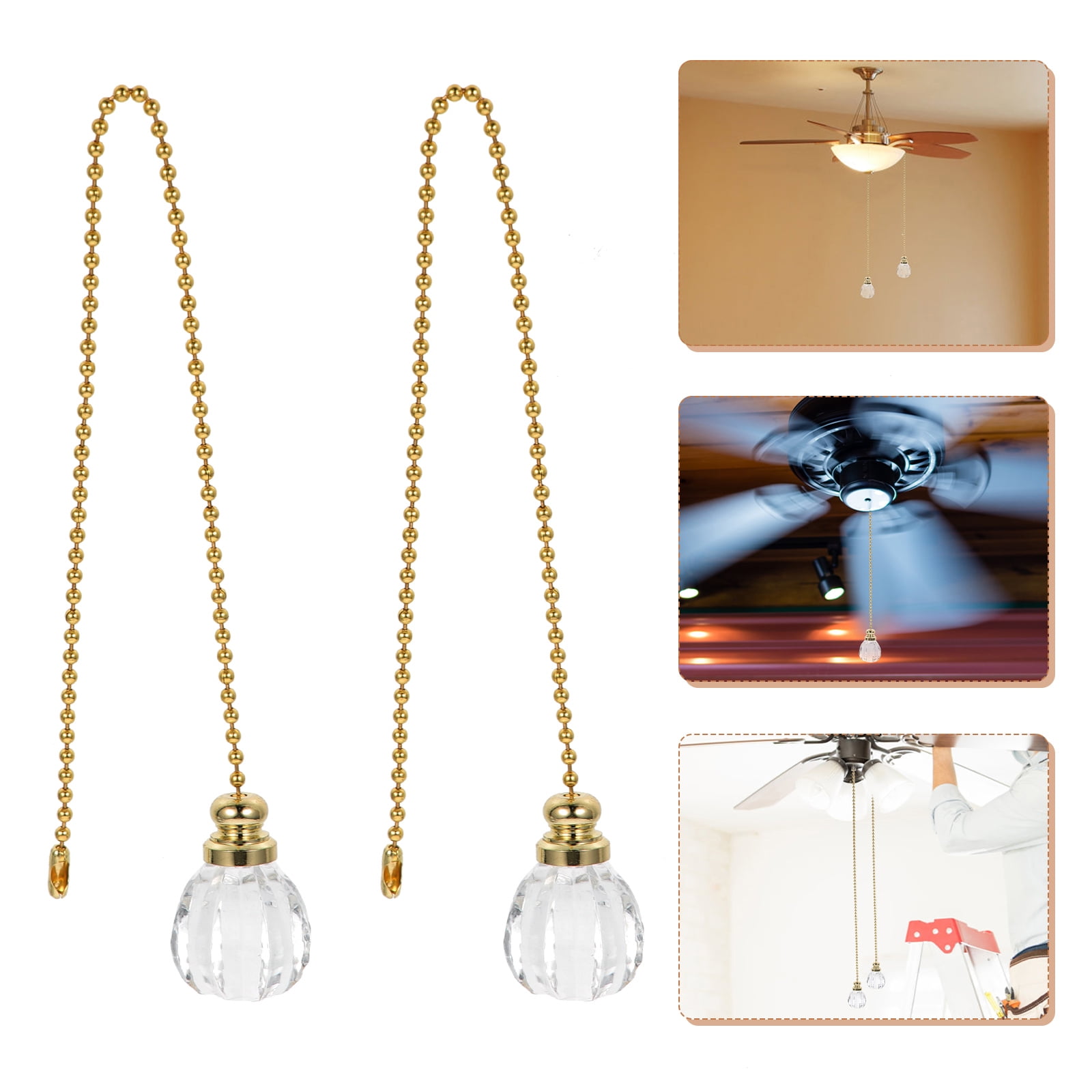PBPBOX 2 Pcs Fan Pull Chain Light Pendant Ceiling Connector Fixture ...