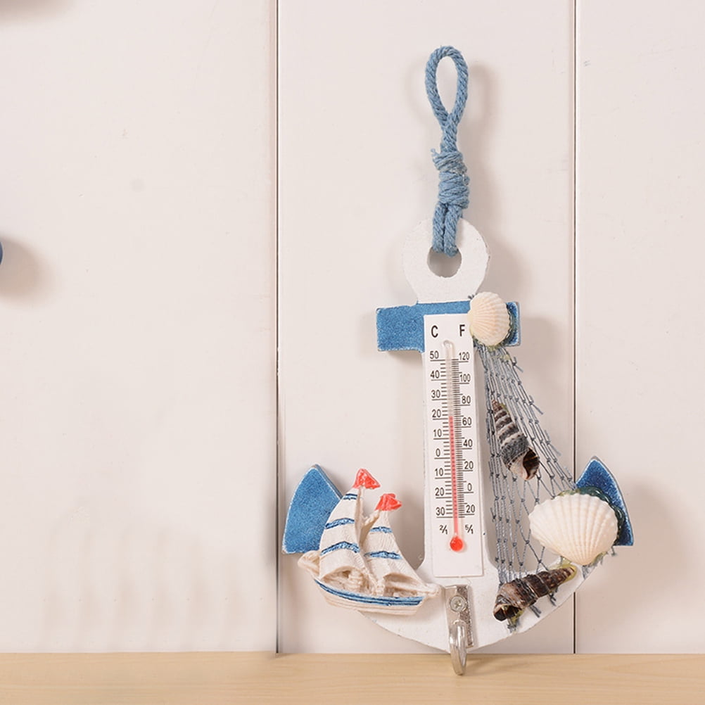 PBPBOX 2 Pcs Mini Thermometer Wood Nautical Decor Ocean Decorations ...