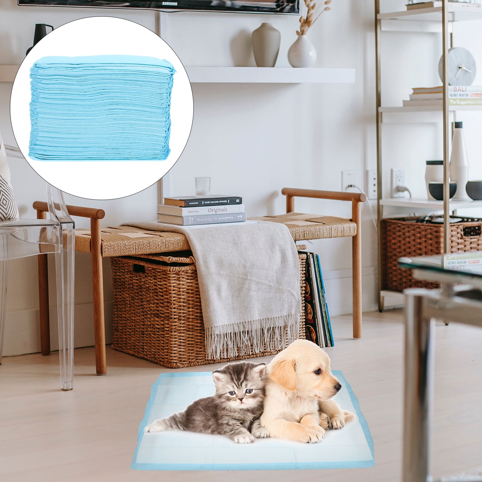 PBPBOX 20Set Dog Pee Mat Non-woven Fabrics Sky-blue Indoor Use for Dogs ...