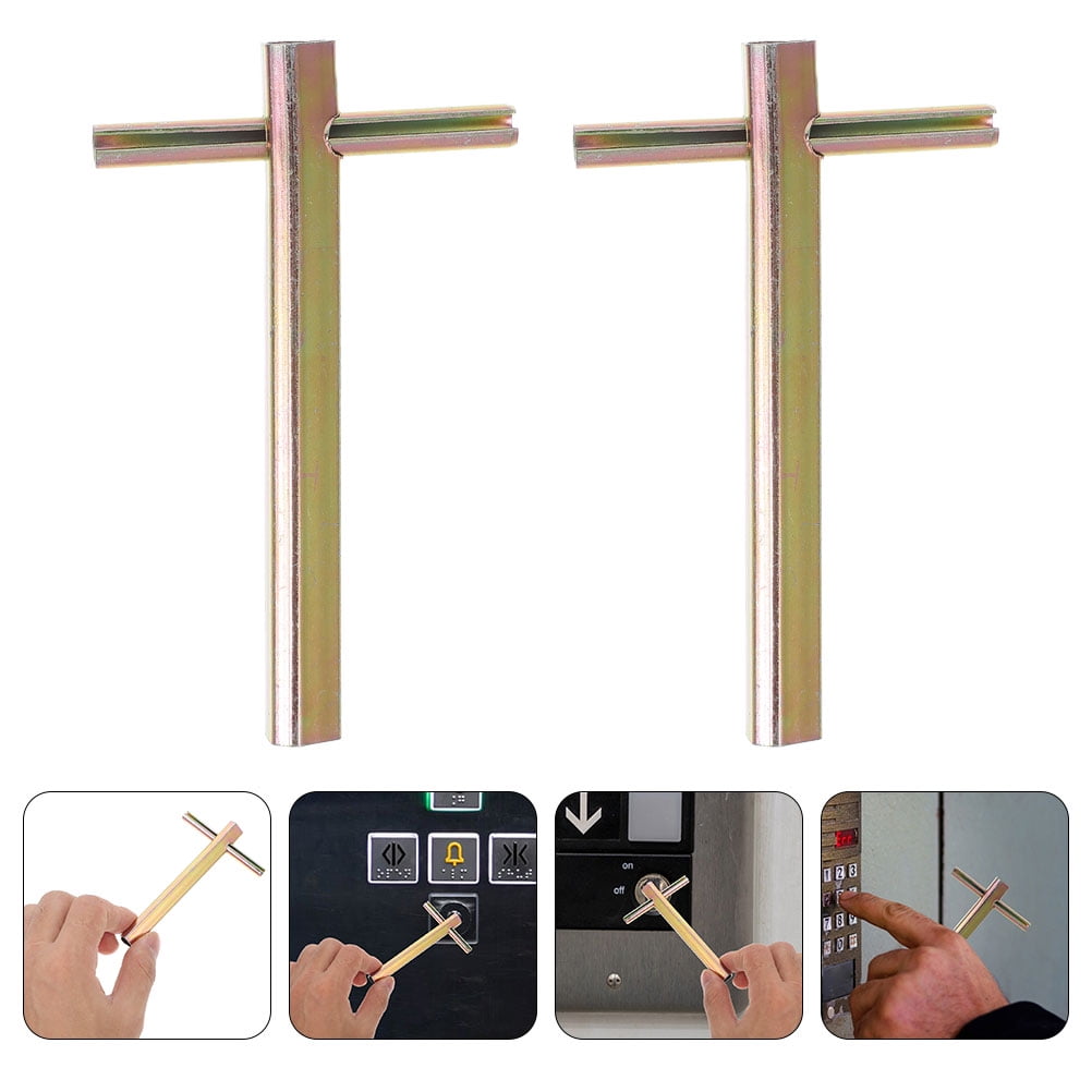 PBPBOX 2Pack Elevator Door Key Long Handle Galvanized Iron For ...