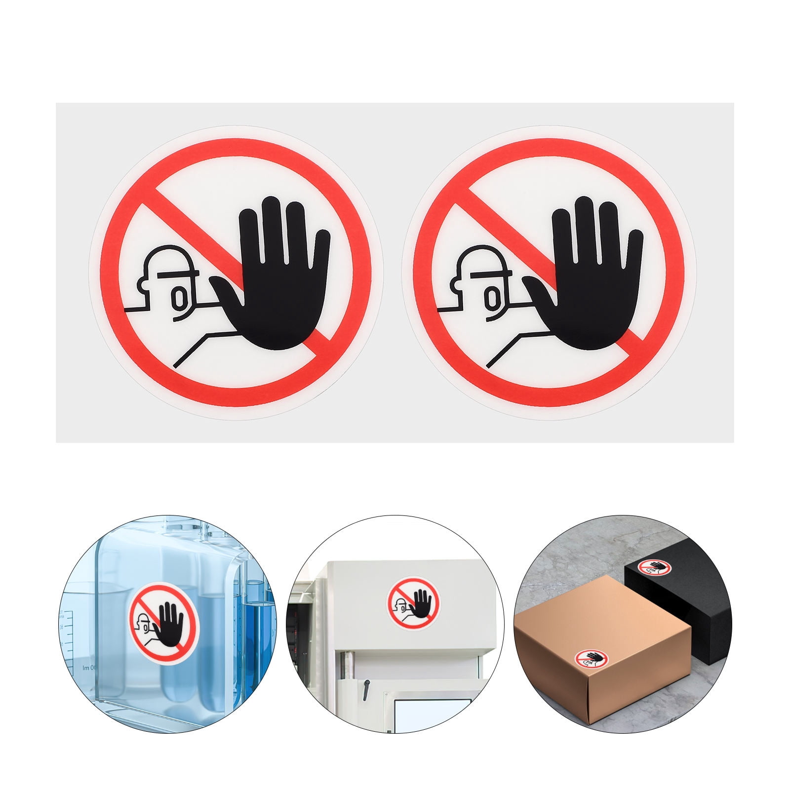 PBPBOX Self Adhesive Safety Signs Sticker Multi PVC 2Pcs - Walmart.com