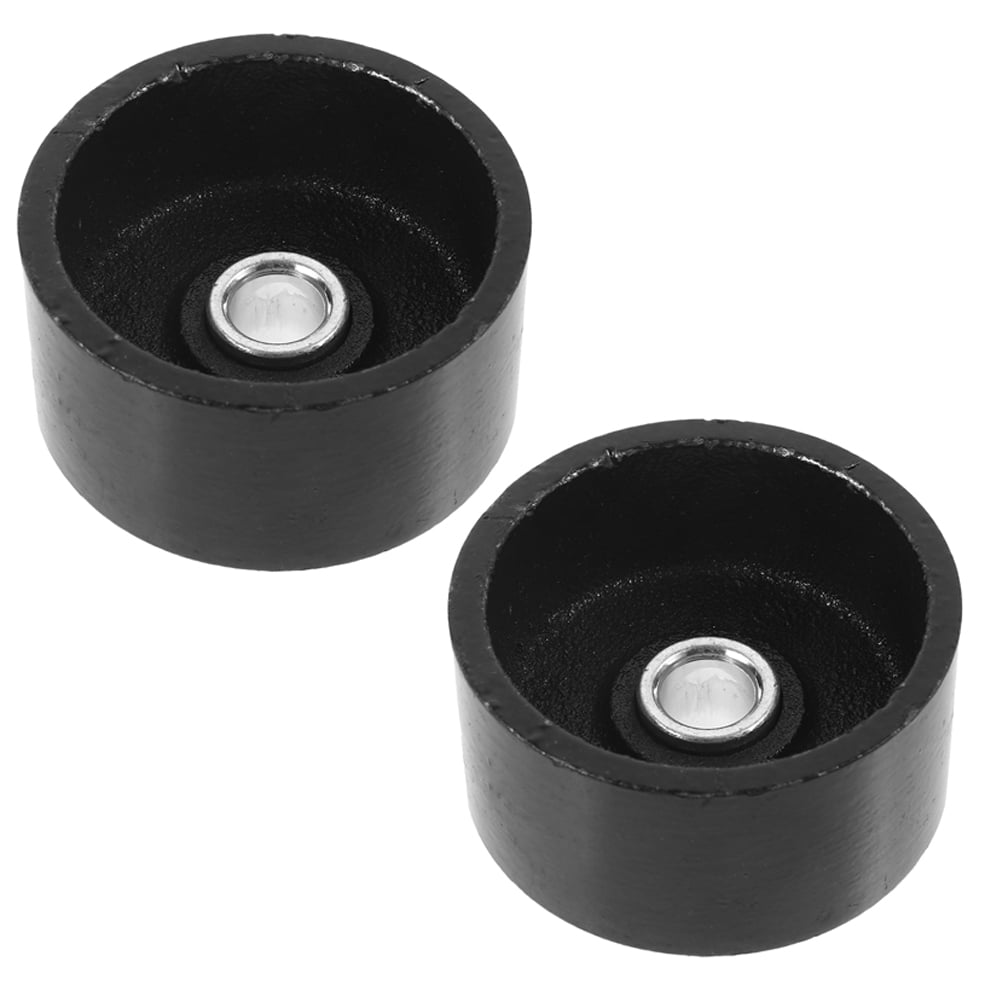 PBPBOX 2Pack Wheel for Trailers Round Black Steel Support for Enhanced ...