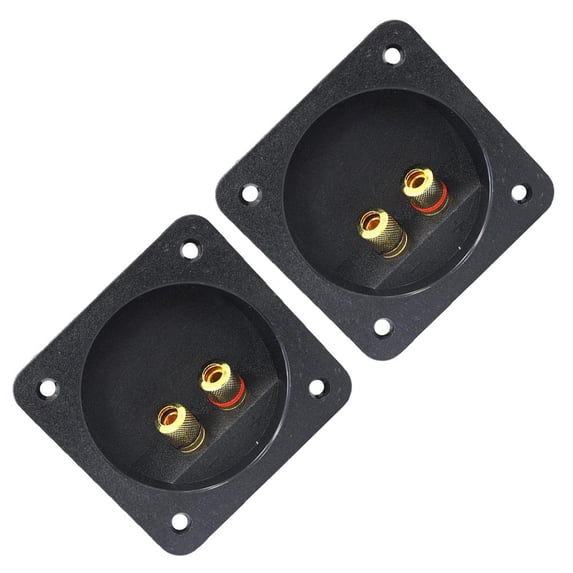 PBPBOX 2Pcs Speaker Wire Connector ABS Black Signal Transfer for DIY ...