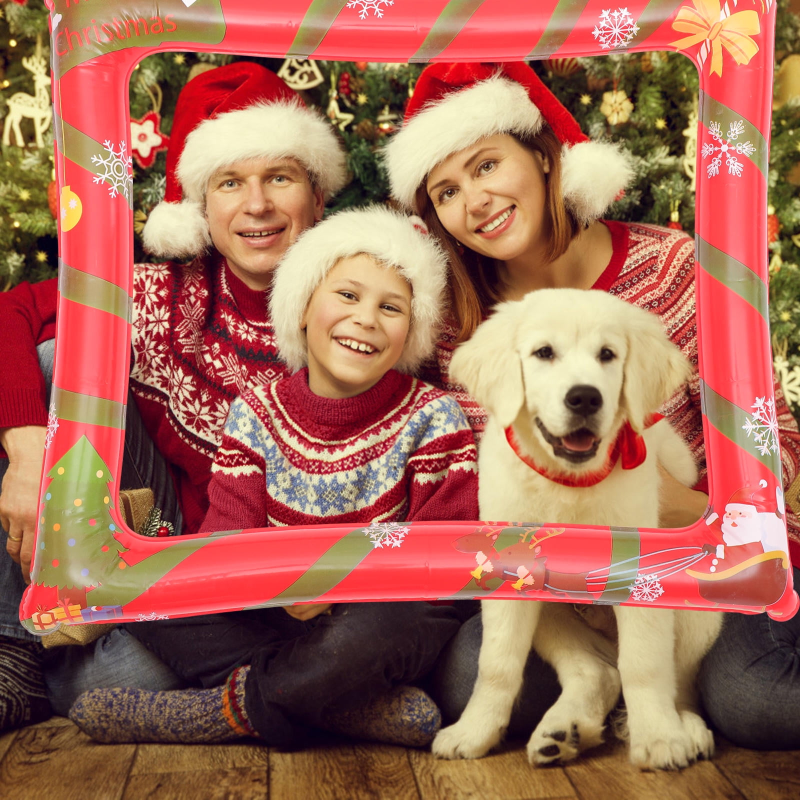 PBPBOX 2pcs Inflatable Christmas Party Photo Props Holiday Photo Booth ...