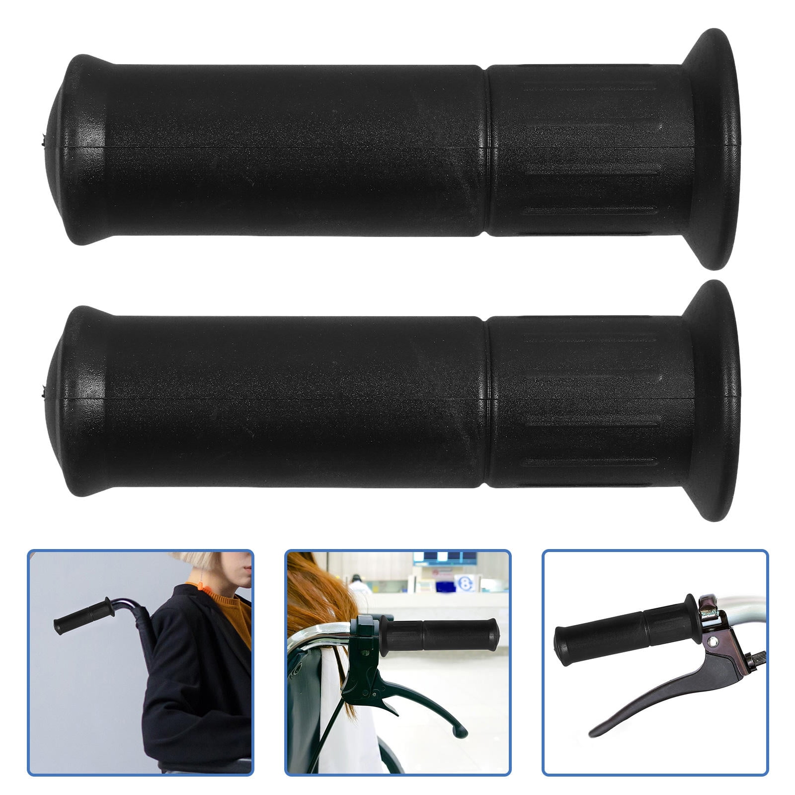 PBPBOX 2pcs Wheelchair Handle Grips Black PVC - Walmart.com