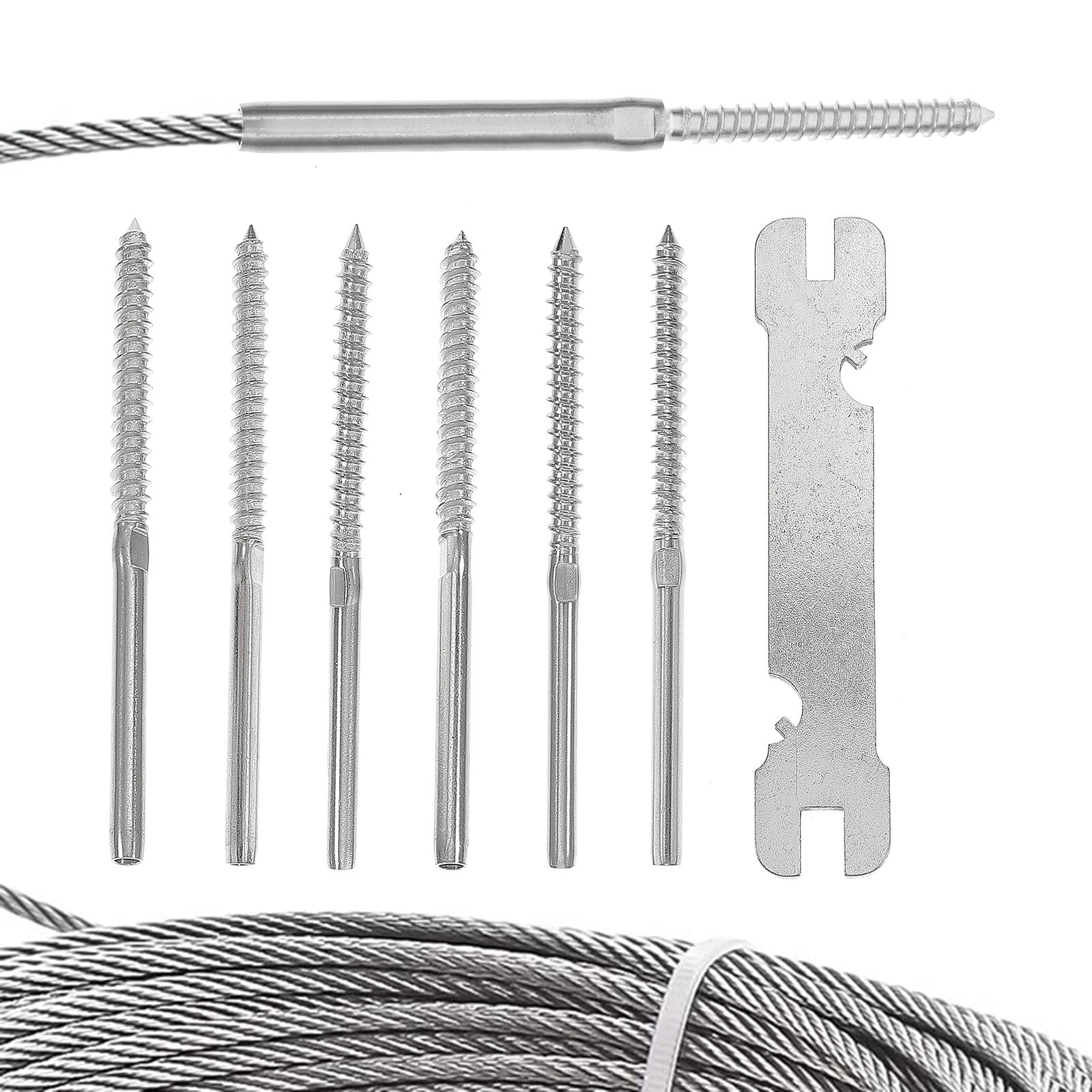 PBPBOX 3 Pairs Stainless Steel Cable Railing Kit Anti Corrosion for ...