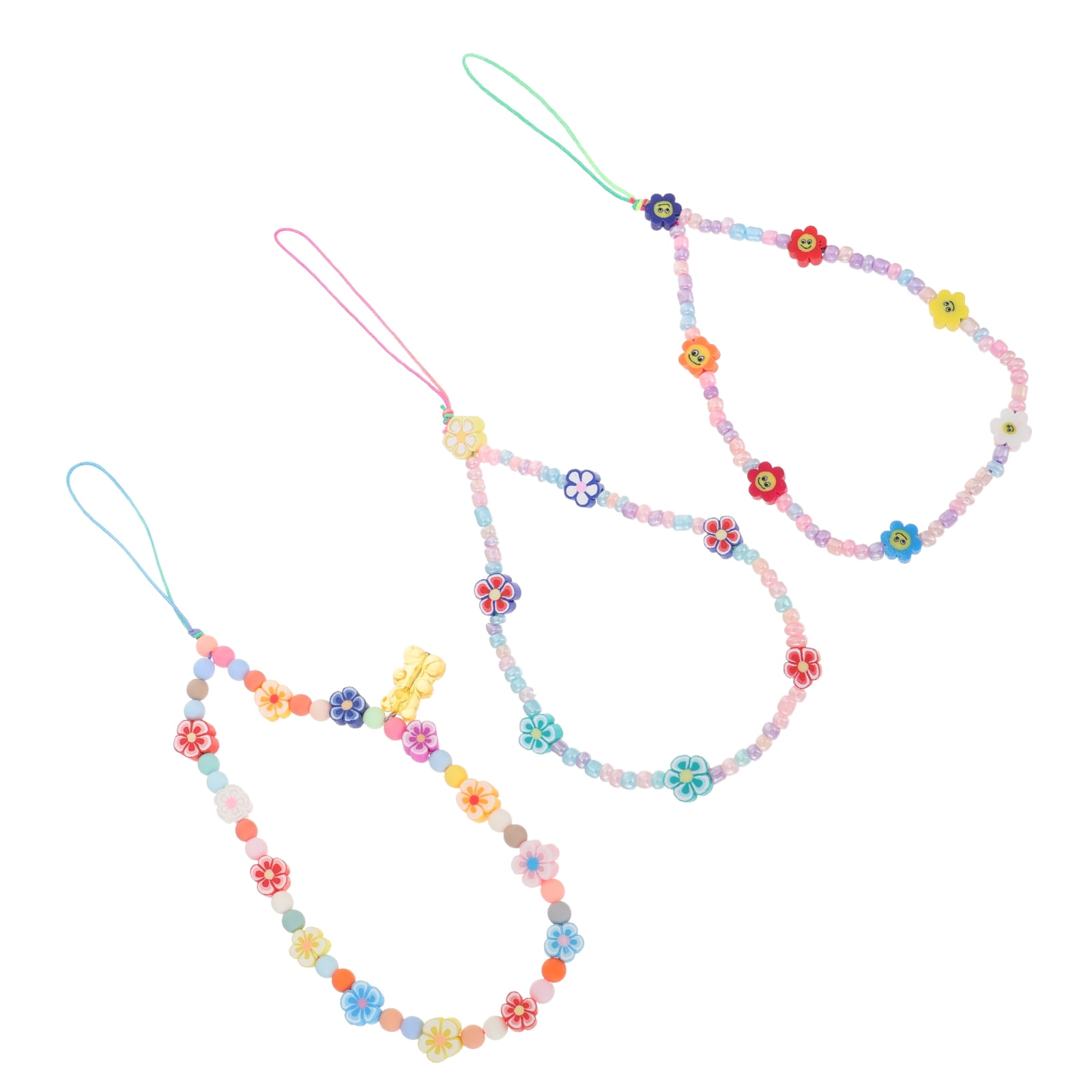 PBPBOX 3Pcs Polymer Clay Phone Lanyards Assorted Color Durable Anti ...