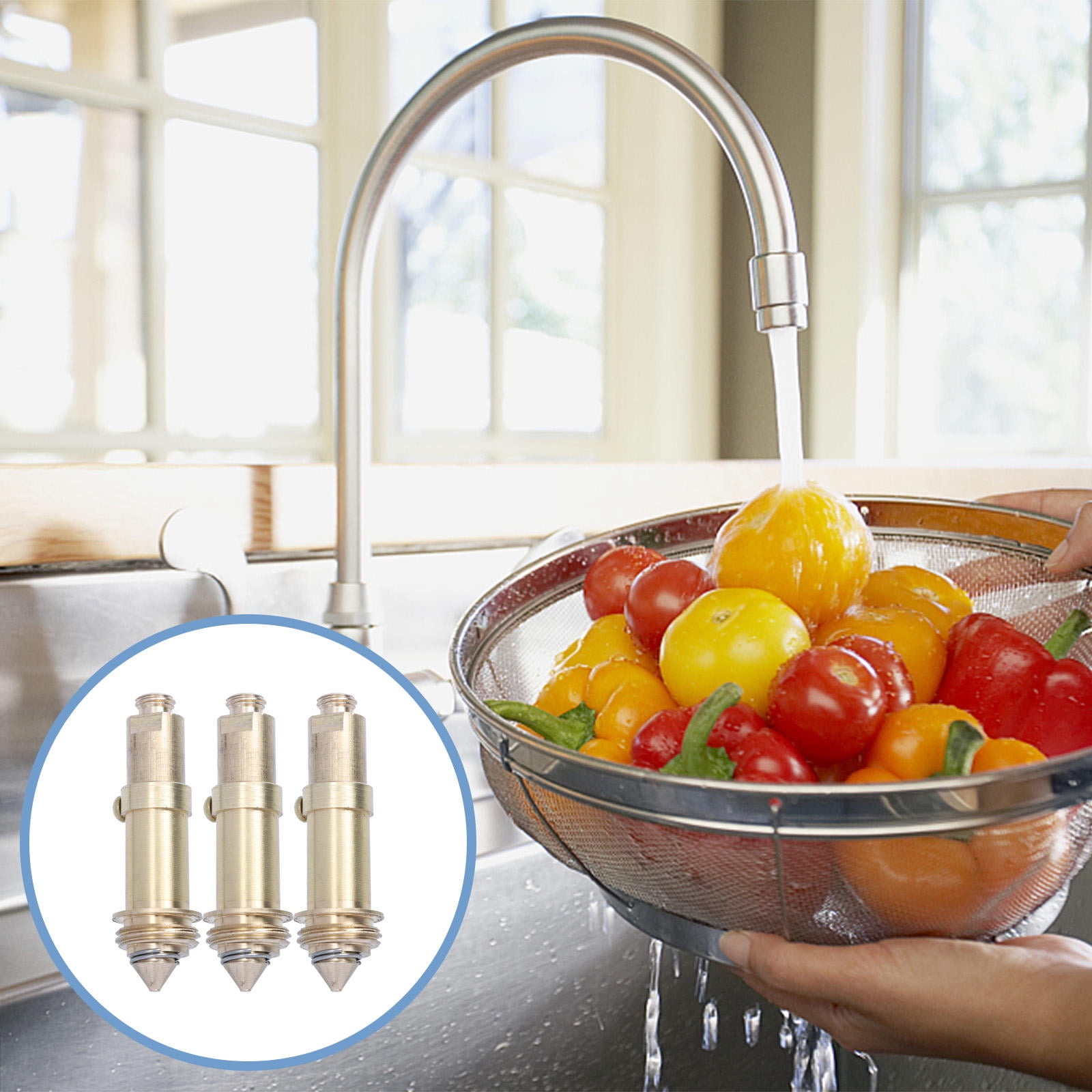 PBPBOX 3Pcs Brass Clicker Bath Tub Drain Plug with Screw Thread Push ...