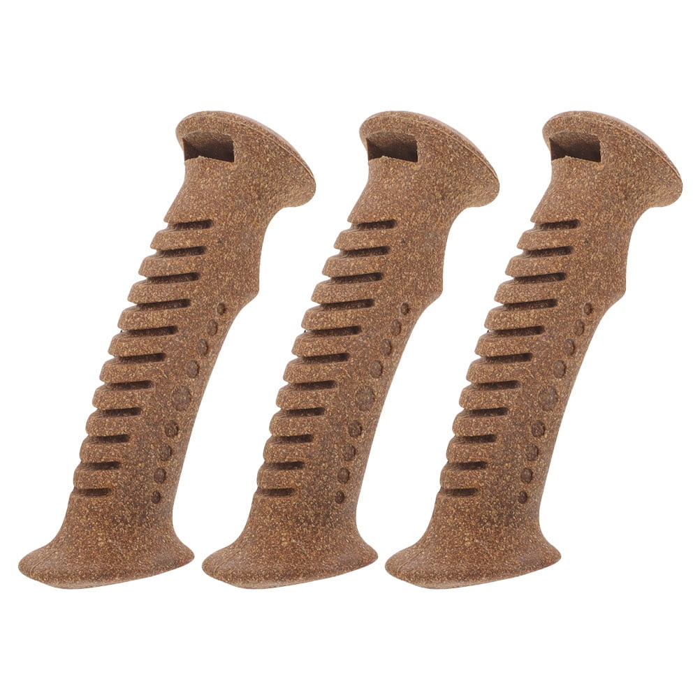 PBPBOX 3Set Crutch Hand Grip With Light Brown Cork For Enhanced Comfort ...