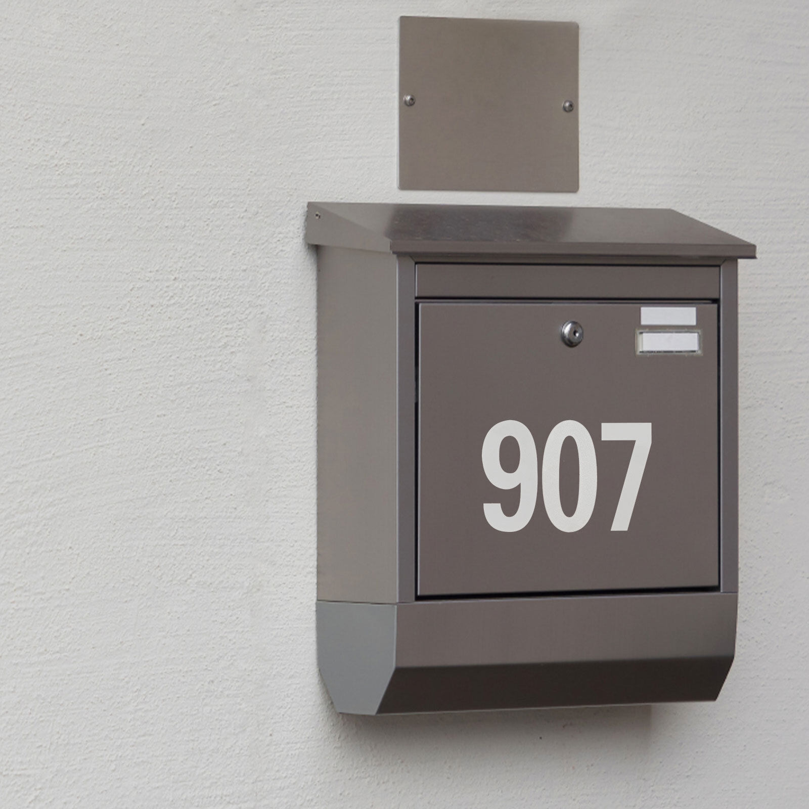 PBPBOX White Reflective Mailbox Numbers Stickers Self Adhesive Durable ...