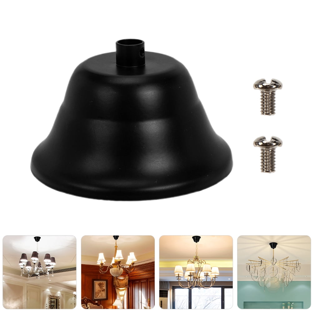 PBPBOX 4Pcs Canopy Lights Plate Vintage Black Iron Circular Ceiling Cap ...