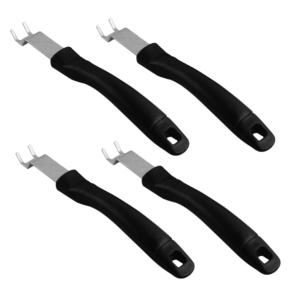 PBPBOX 4Pcs Grill Grate Lifter Tool Long Handle Black Stainless Steel ...