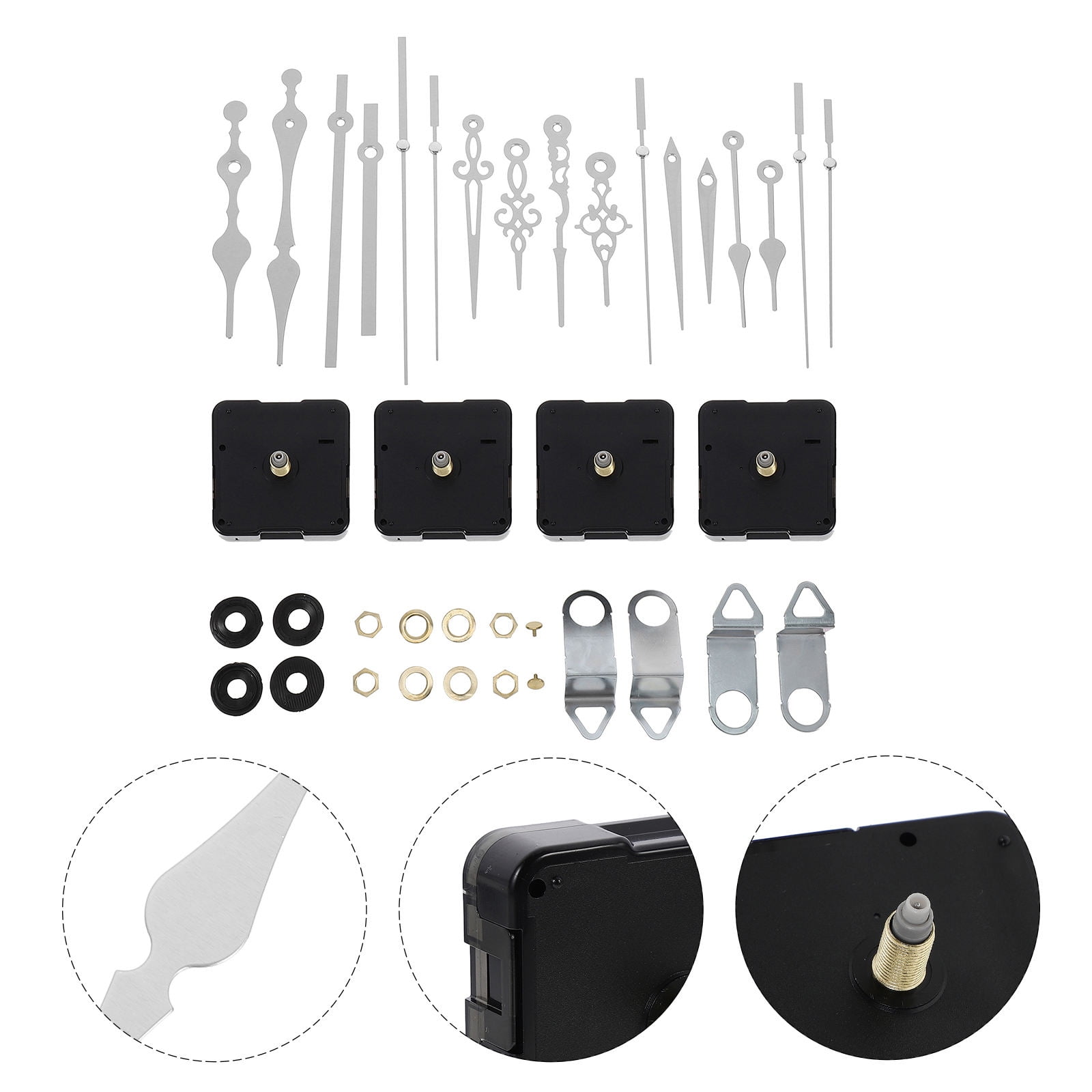PBPBOX 4pcs Clock Mechanism Replacement Kit Battery Operated Clock ...