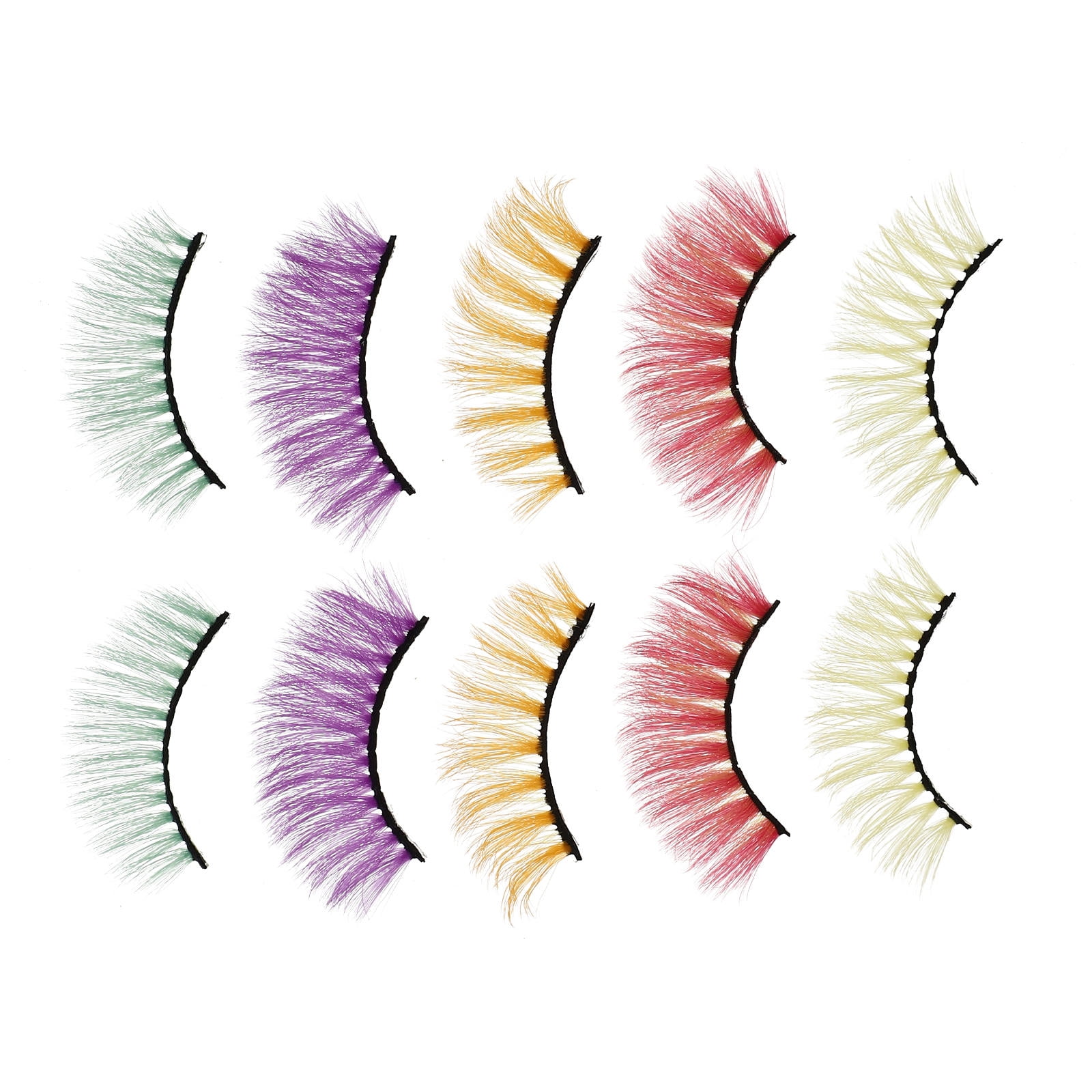 PBPBOX 5Pairs Dense 3D False Eyelashes with Assorted Colors for ...