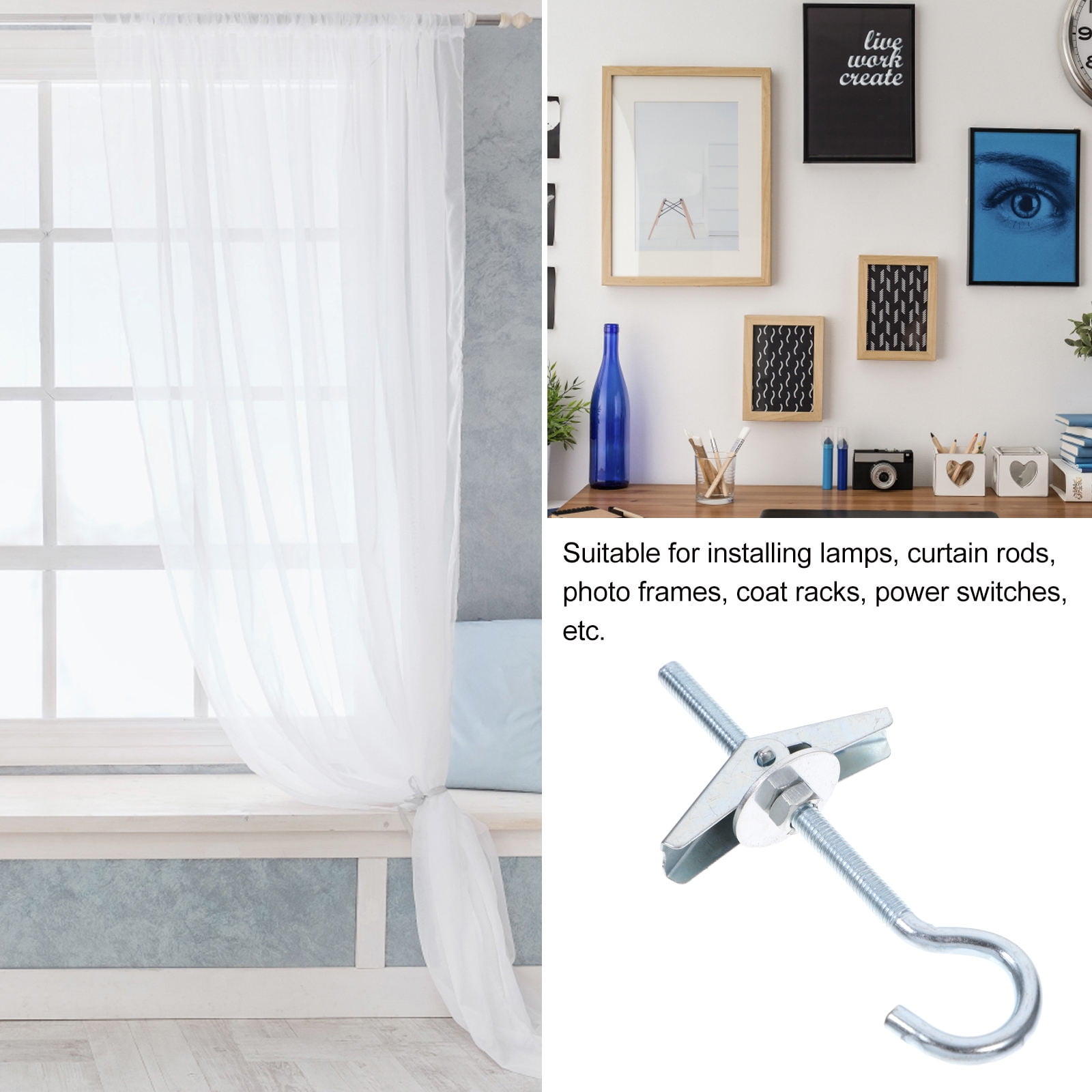 PBPBOX 5 Sets Toggle Bolt For Drywall Anchor Heavy Duty Carbon Nut ...