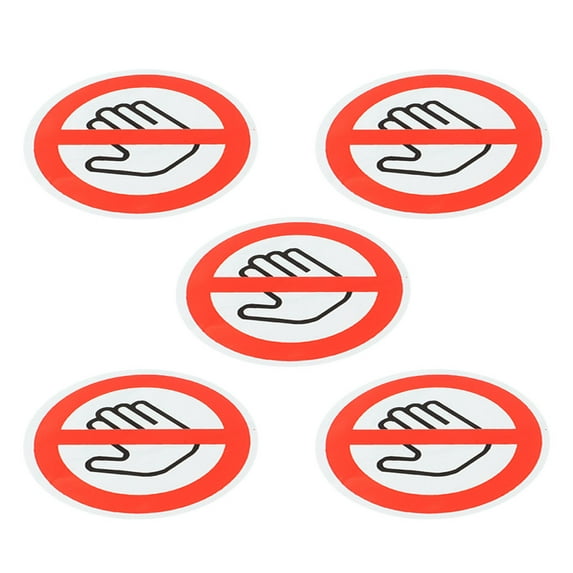 PBPBOX 5 Sheets of Do Not Touch Sign Sticker Caution Decal for ...
