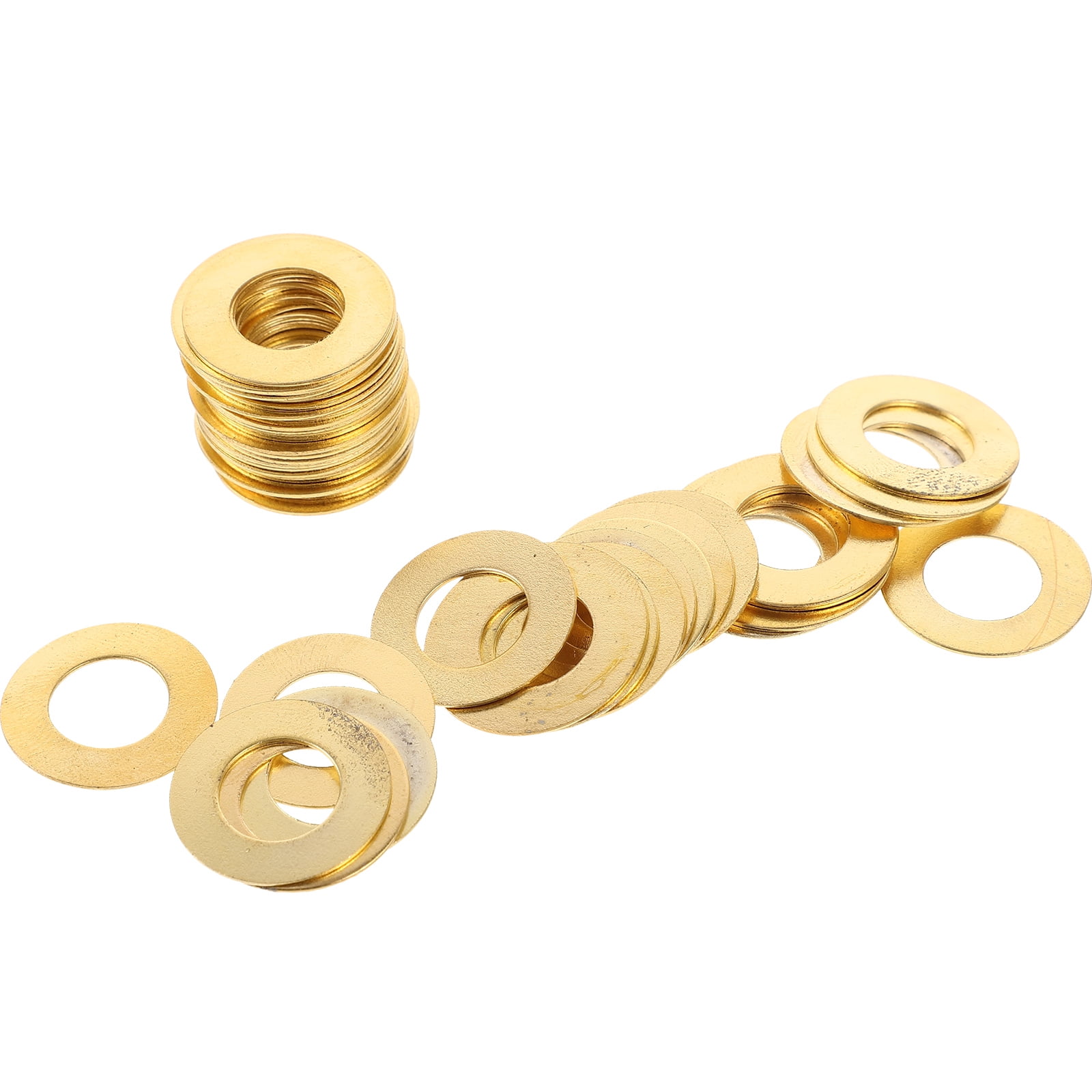 PBPBOX 50Pcs Outside Tap Washer for Shops Circular Shape Copper Plated ...