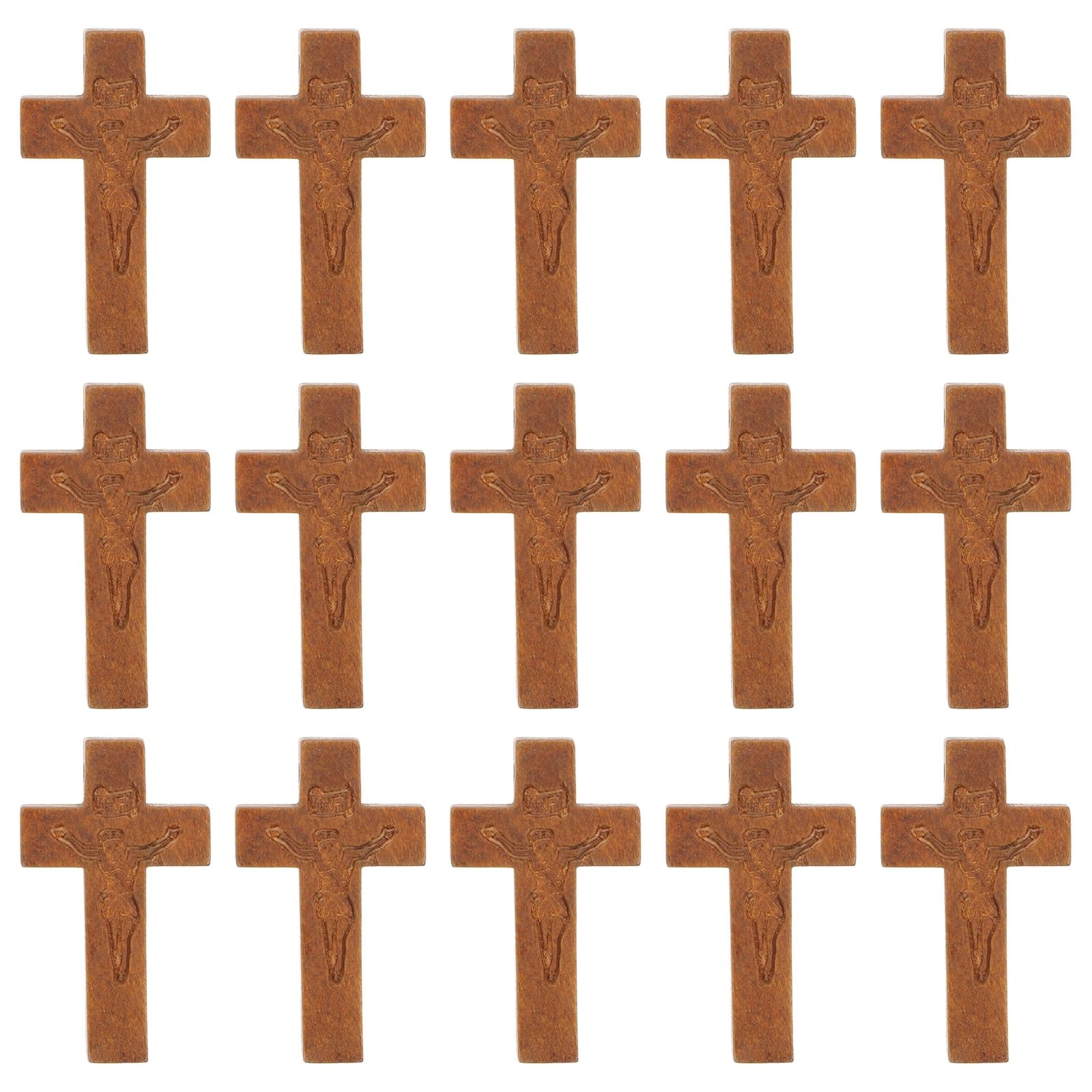 PBPBOX 50Pcs Wood Crosses Jewelry Making Crafts for Men and Women ...