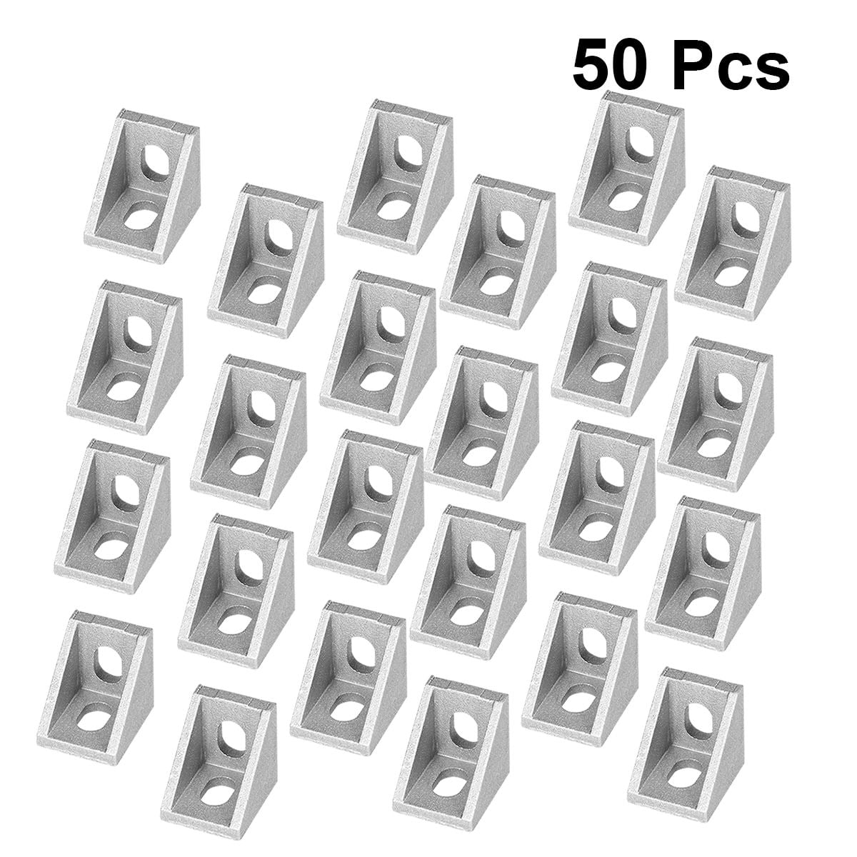 PBPBOX Aluminum Extrusion Fastener Angle Bracket Silver 50Pcs - Walmart.com