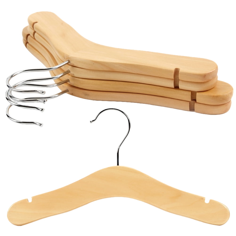 PBPBOX 5pcs Wooden Hangers For Clothes Hangers For Boys And Natural ...