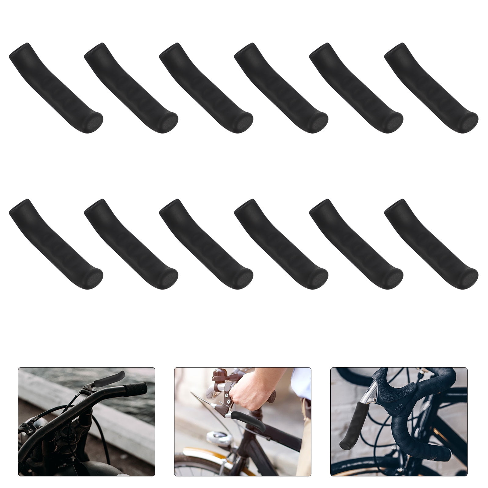 PBPBOX 6 Pairs Bike Brake Handle Covers Black Silicone Protective for ...