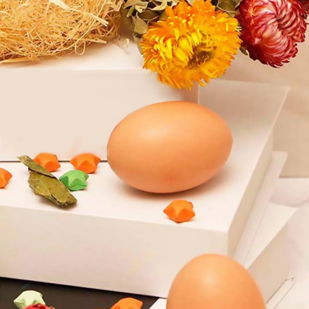 PBPBOX Simulated Eggs Diy Paintable Eggs Wood White 6 Pcs - Walmart.com