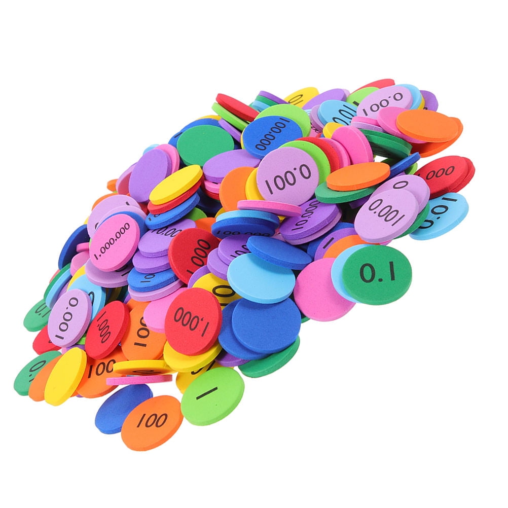 PBPBOX 600pcs Assorted Color EVA Place Value Disks for Kids Math ...