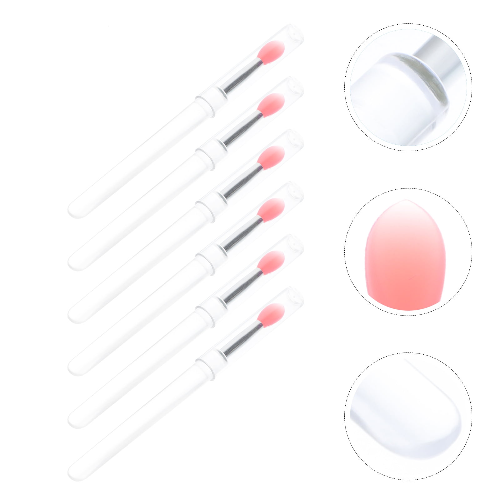 PBPBOX Silicone Brush For Lips Lip Brushes Aluminum Tube 6Pcs - Walmart.com