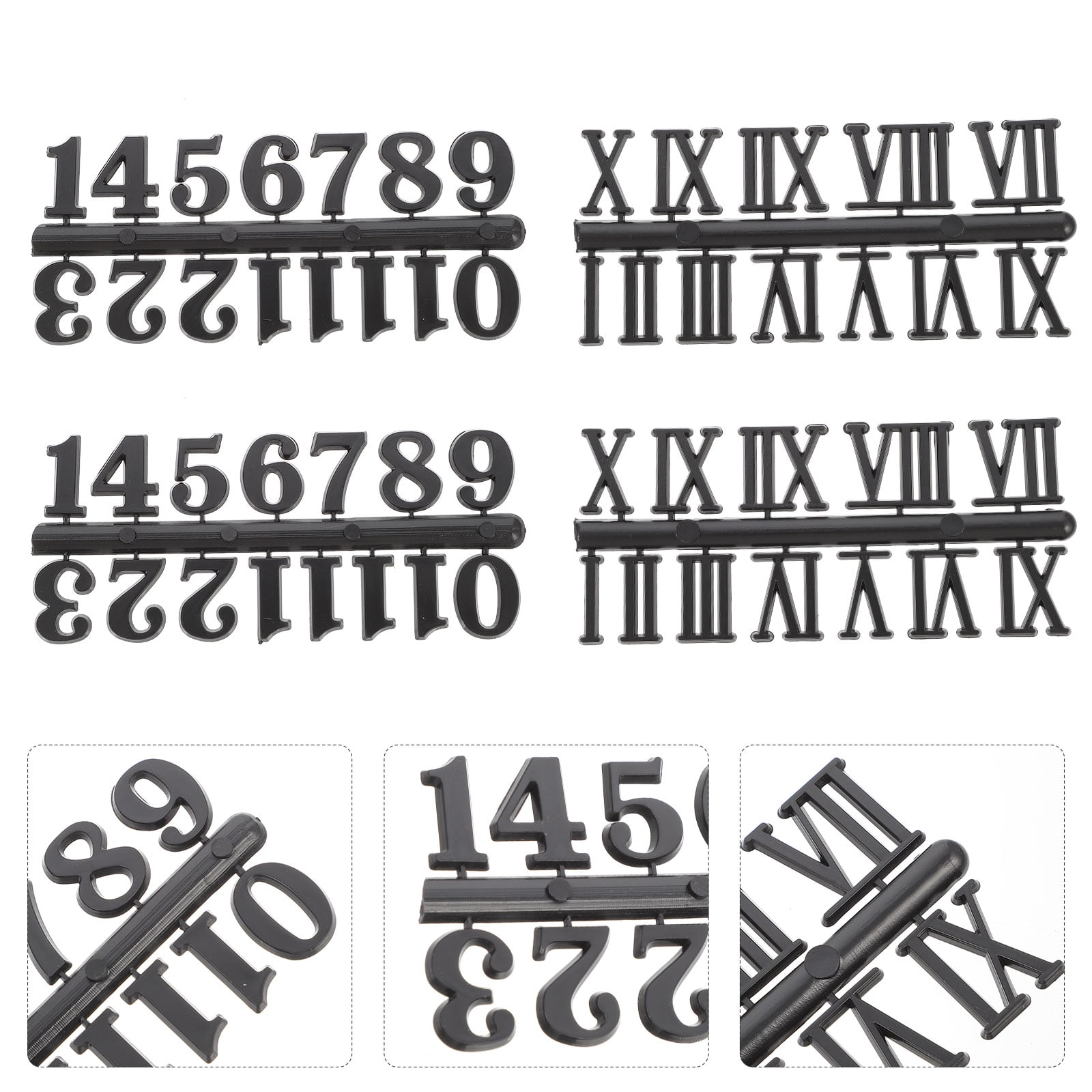 PBPBOX 6pcs Clock Numerals Kit Plastic Arabic Numerals for DIY ...
