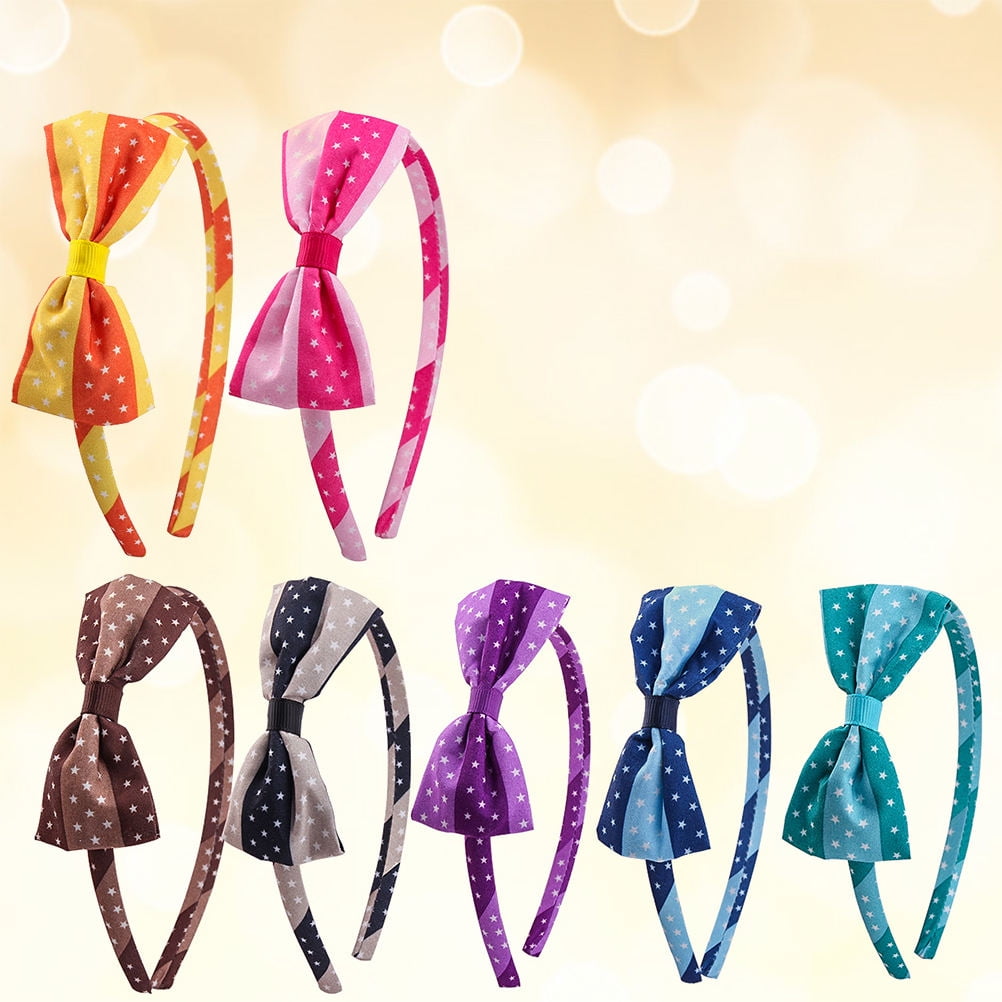 PBPBOX 7Pcs Girls Hair Bands in Purple Cloth for Fashion and Going Out ...