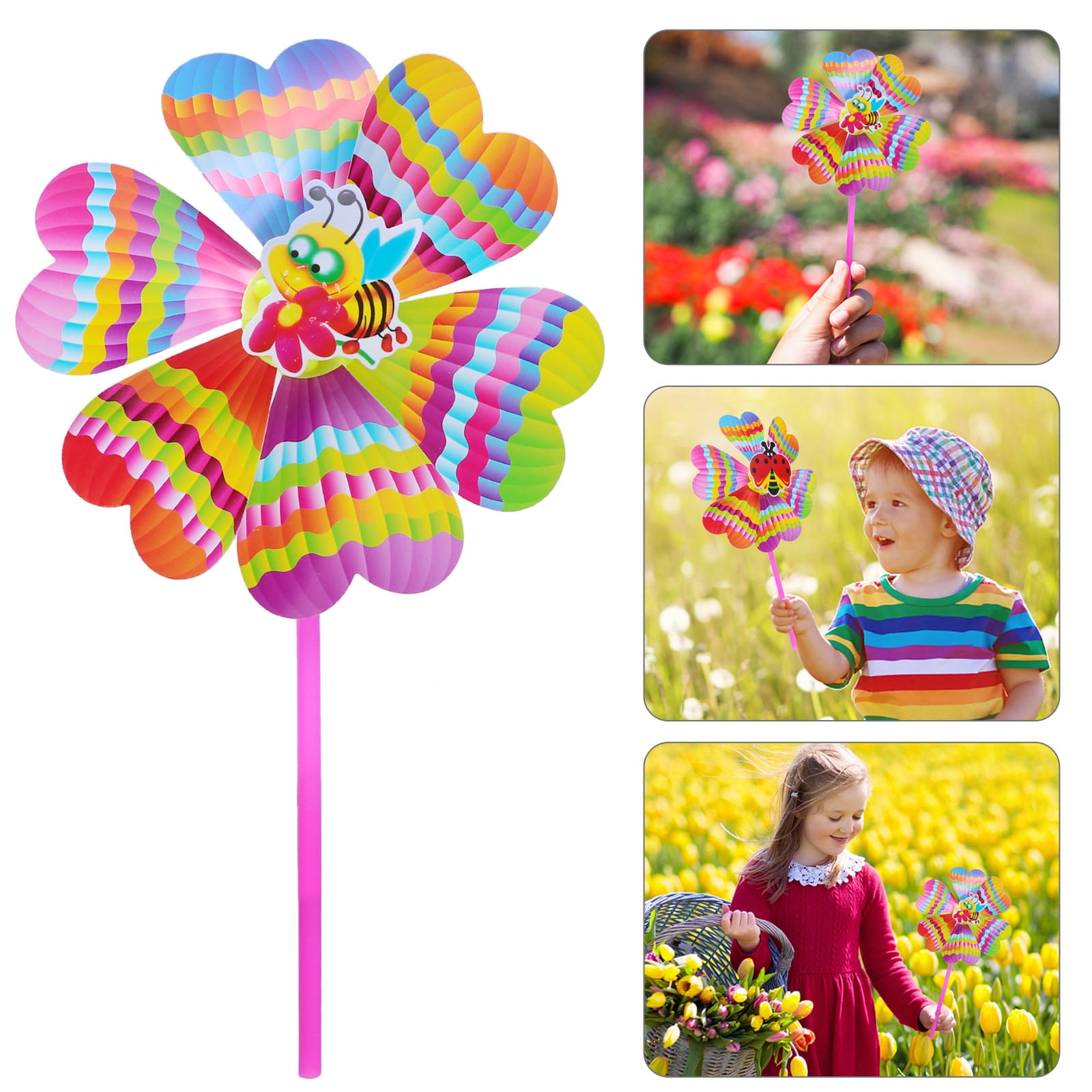 PBPBOX Assorted Color Windmill Spinner Garden Decor for Kids with ...