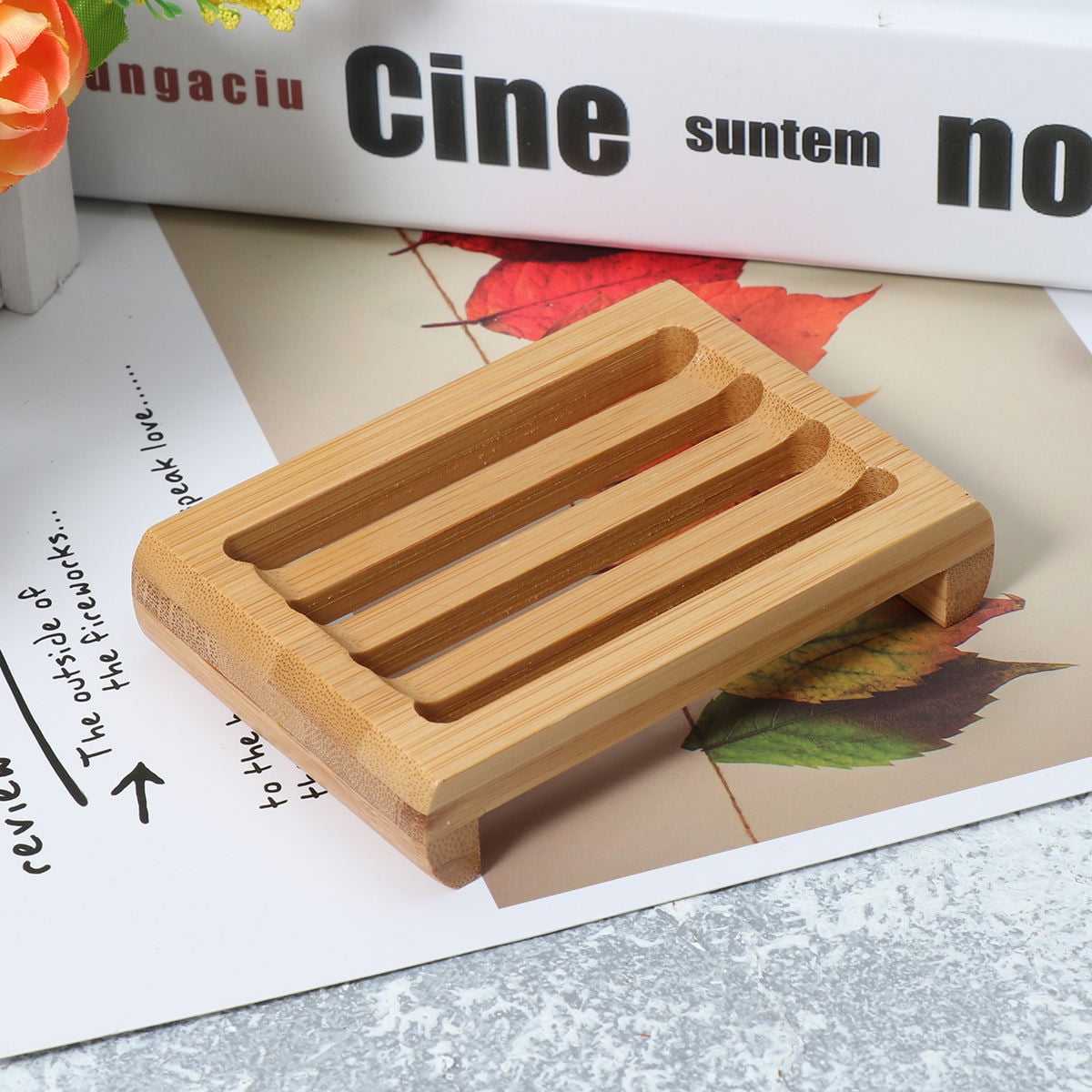 PBPBOX Handmade Bamboo Wooden Soap Box Japanese Style Soap Holder with ...