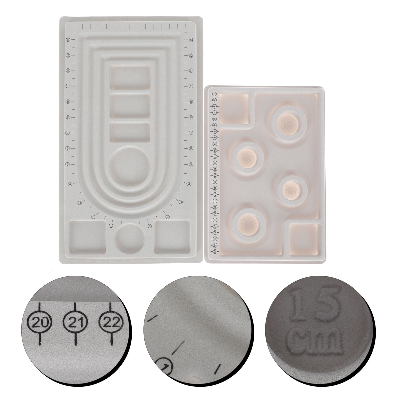PBPBOX Beaded Jewelry Making Board 2pcs Grey Plastic Tool for Bracelet ...