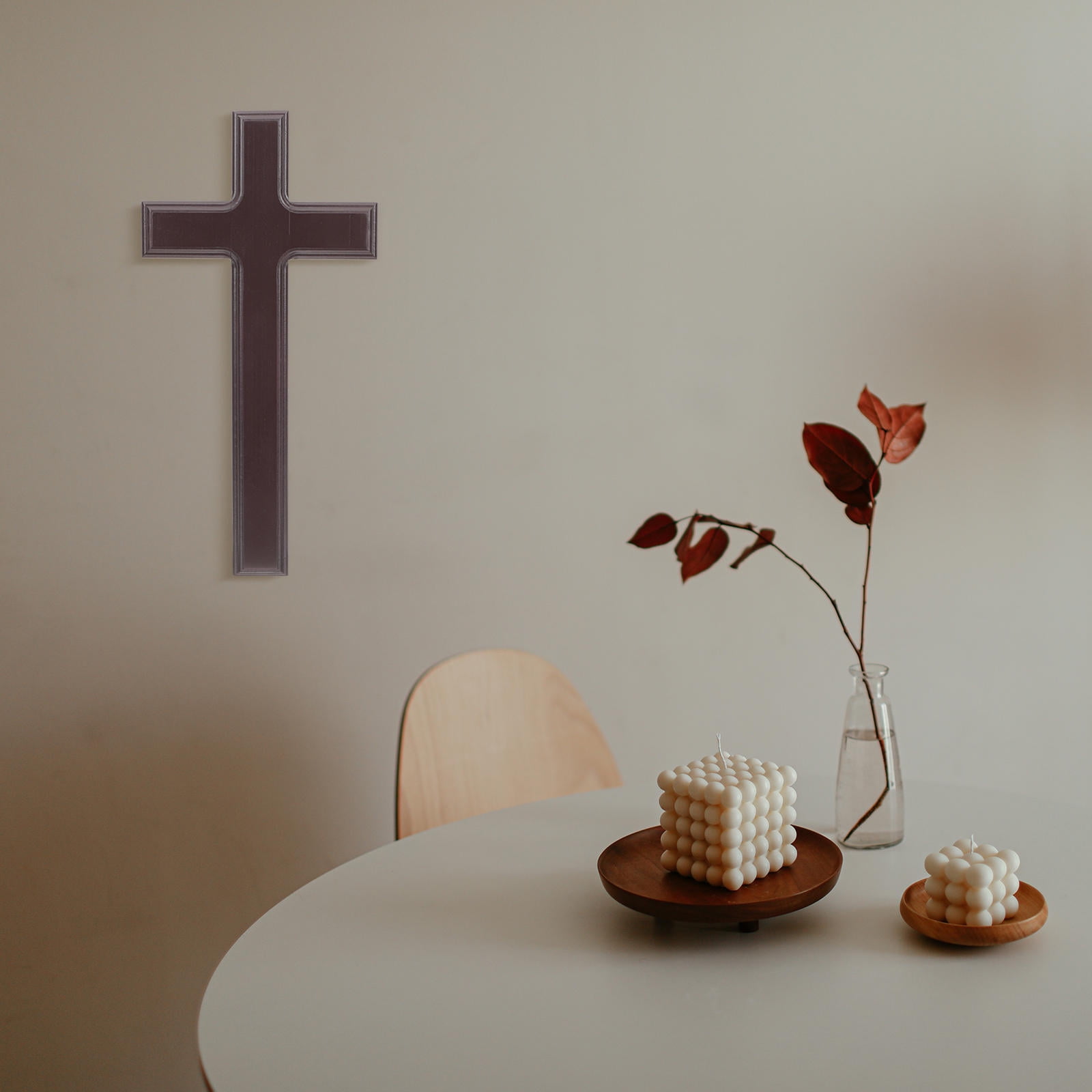 PBPBOX Purple Wooden Cross Decor for Home Detailed Catholic Ornament ...