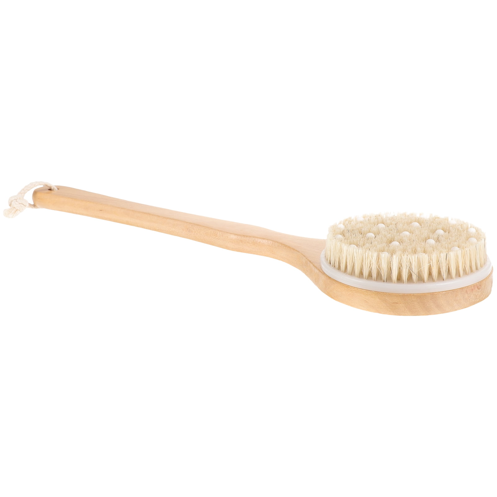 PBPBOX Beige Dry Brushing Body Brush with Long Handle for Bathing Made ...