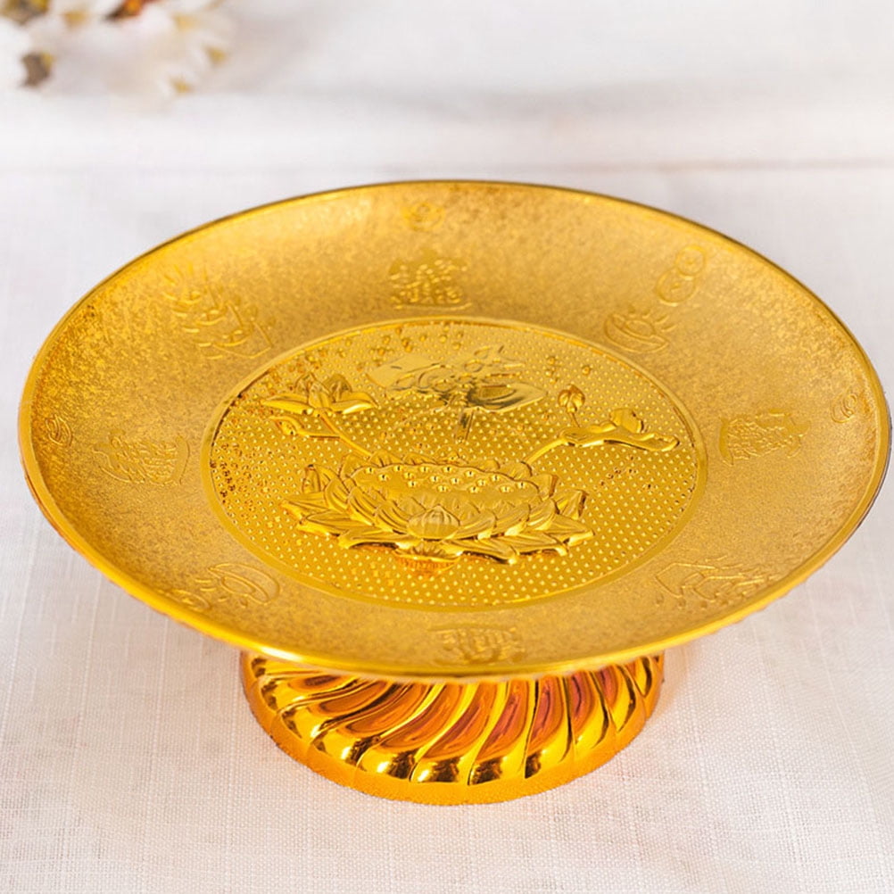 PBPBOX Buddha Tray Serving Platter Plastic Golden Dessert Serving 1Pcs ...