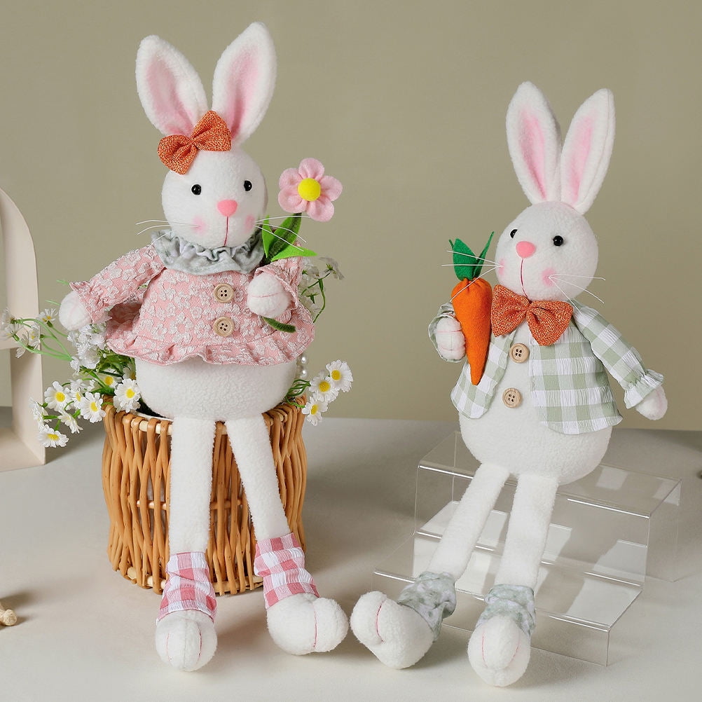 PBPBOX Decorative Figurines Plush Rabbit Doll Cloth Design For Home ...