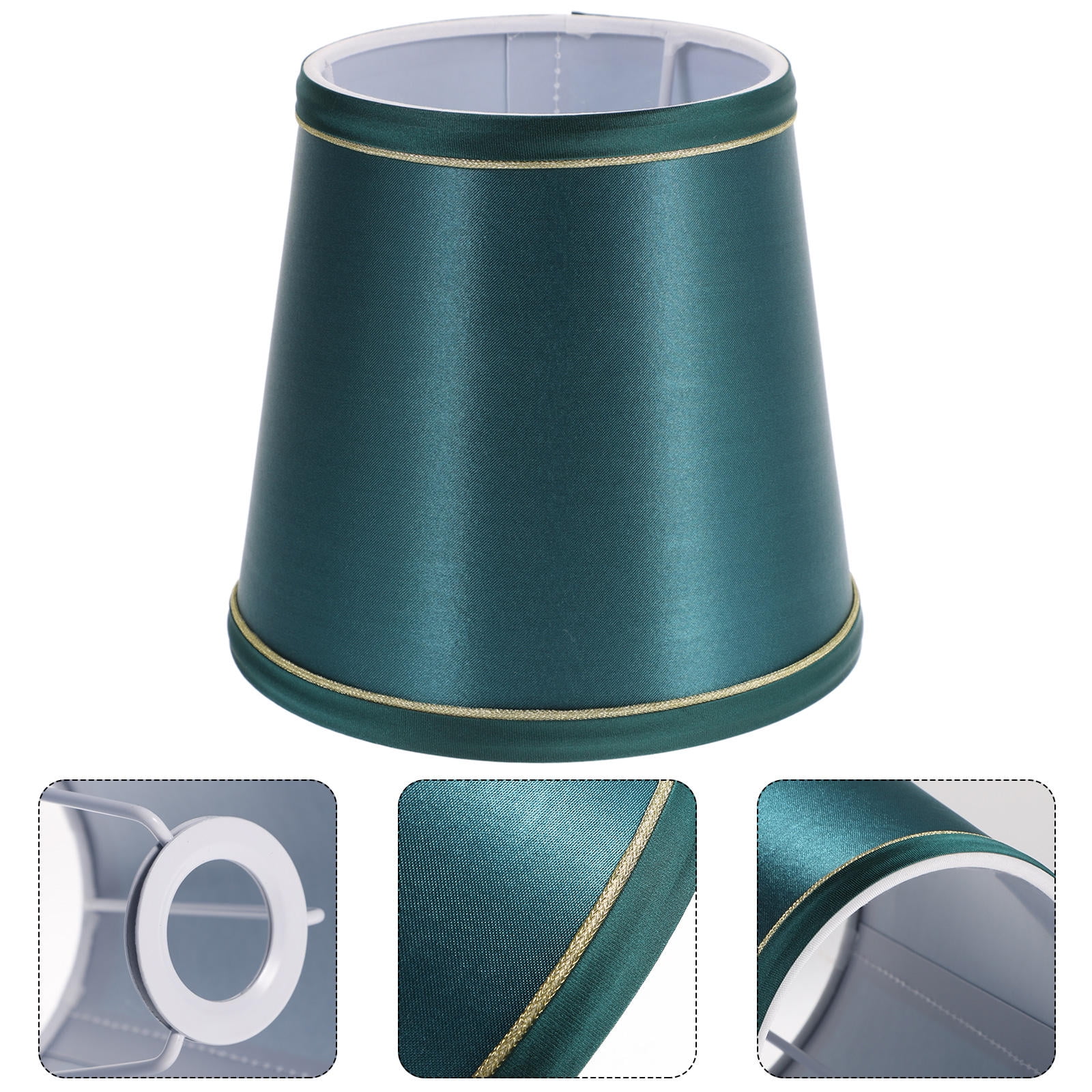 PBPBOX Replacement Table Lamp Shade Dark Green Metal Fabric 1Set 5.9x5 ...