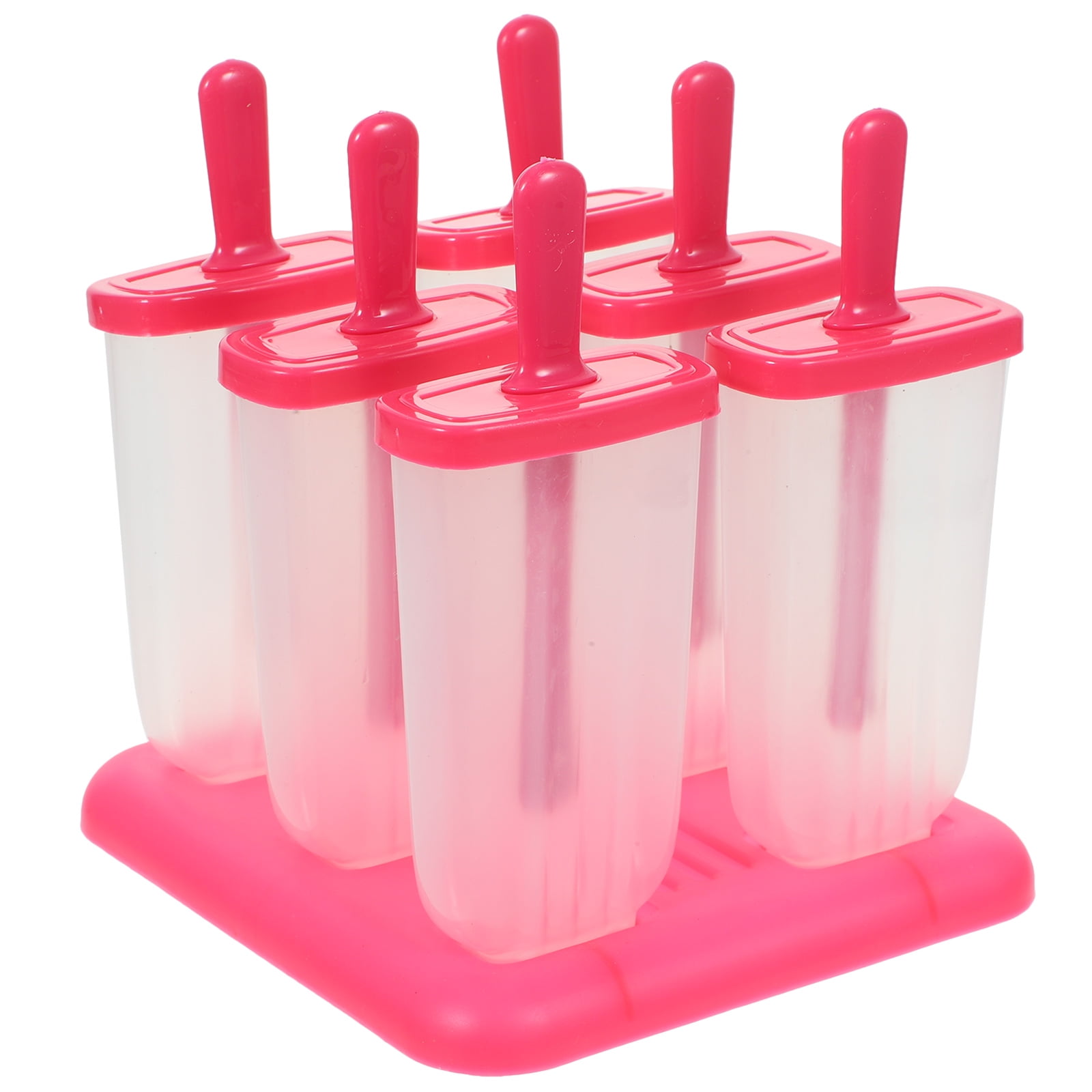 PBPBOX DIY Treats Ice Cream Pop Molds Makers Food-Grade PP 1 Set Rosy ...