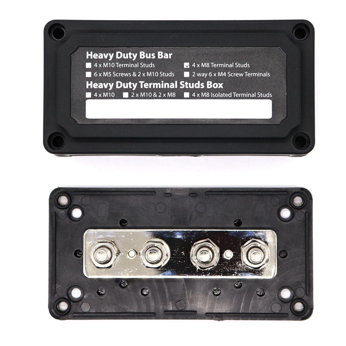 PBPBOX Heavy Duty Bus Bars Power Distribution Box Black 1Pcs Glass ...