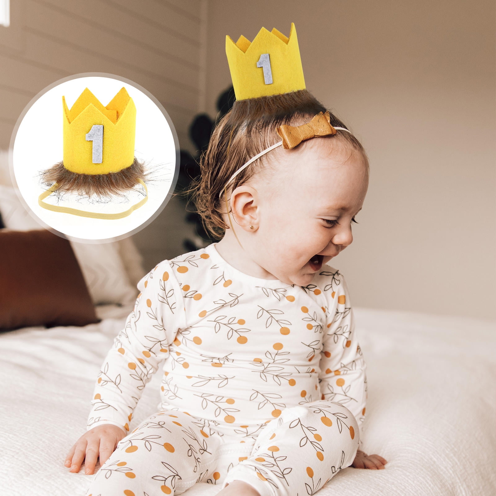 PBPBOX Kids Crown Hat Caps Crown Hat Golden Polyester 1Pack Birthday ...