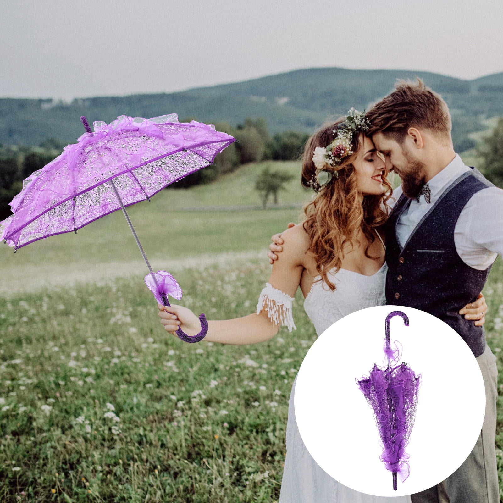 PBPBOX Performance Umbrella Prop Purple Lace 1Set Daily Use Parties ...