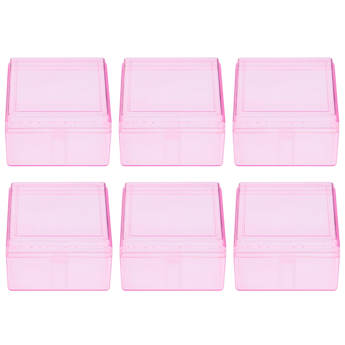 PBPBOX Pink Acrylic Candy Boxes for Wedding Party Favors Square Storage ...