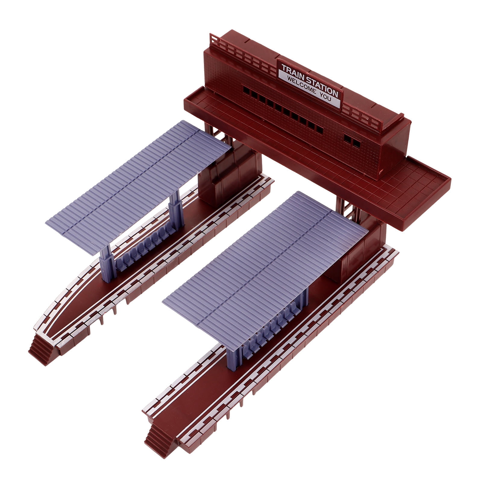 PBPBOX Plastic Train Track Connectors Railway Station Platform Model ...