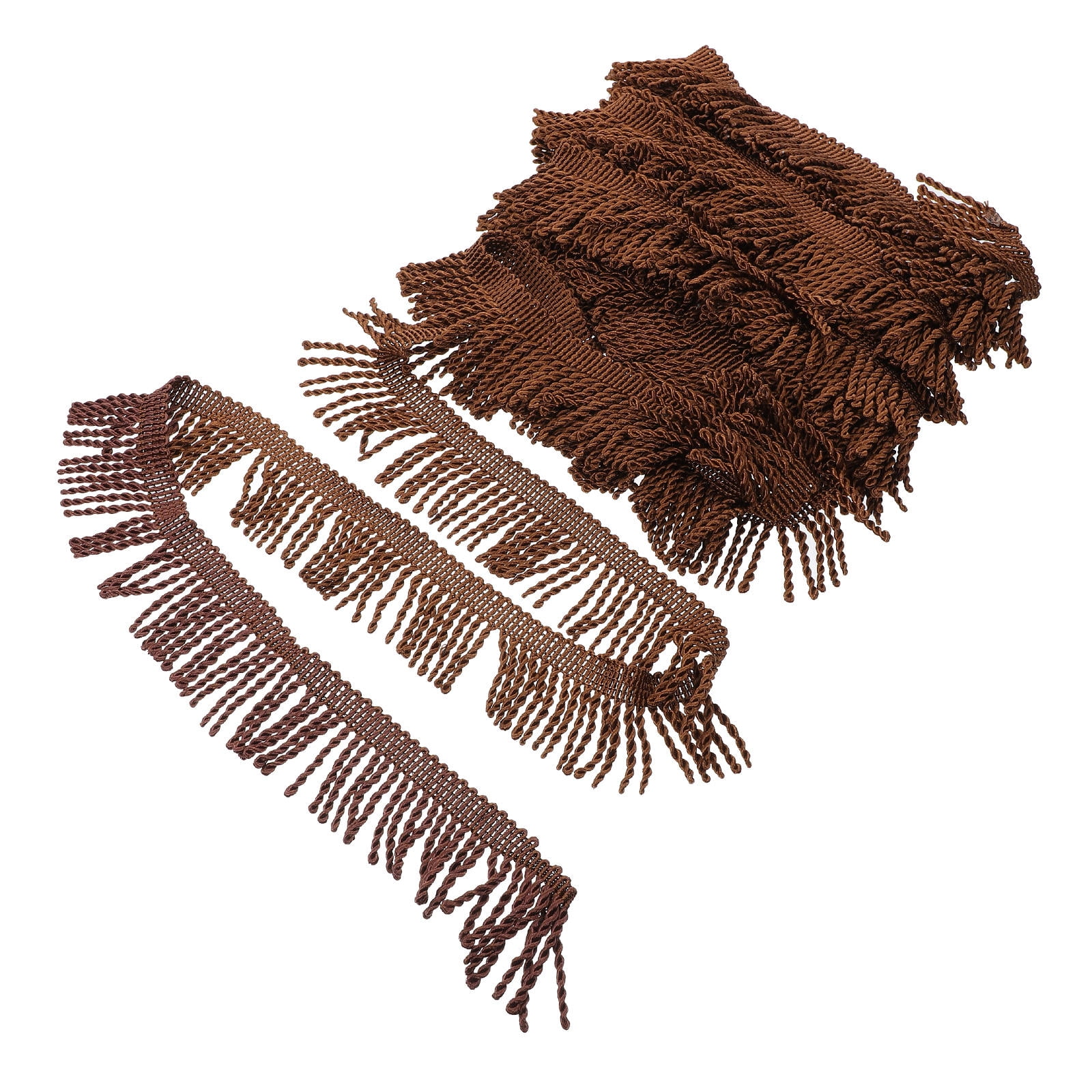 PBPBOX Polyester Fibre Fringe Trim Tassel 1 Roll Coffee Elegant DIY ...