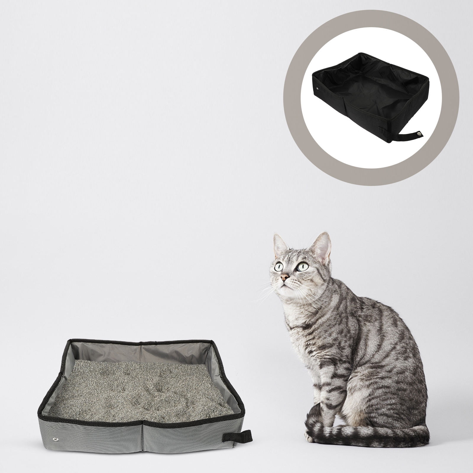 PBPBOX Folding Cat Grey 600D Oxford Cloth 1Pack 15.7X11.8in - Walmart.com