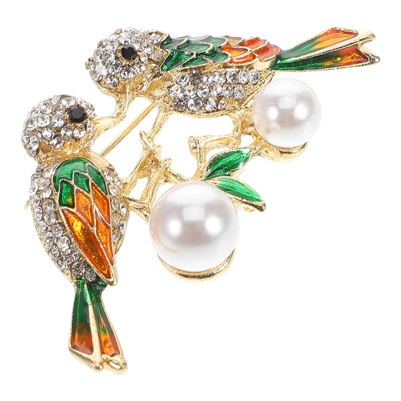PBPBOX Rhinestone Lapel Pin for Women Elegant Green Zinc Alloy 1Pack ...